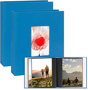 Amazon.com: Photo Album 5x7 2 Pack, Small 5x7 Photo Album Linen Cover ...