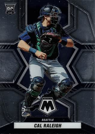 Amazon.com: 2022 Panini Mosaic Baseball #242 Cal Raleigh Rookie Card ...
