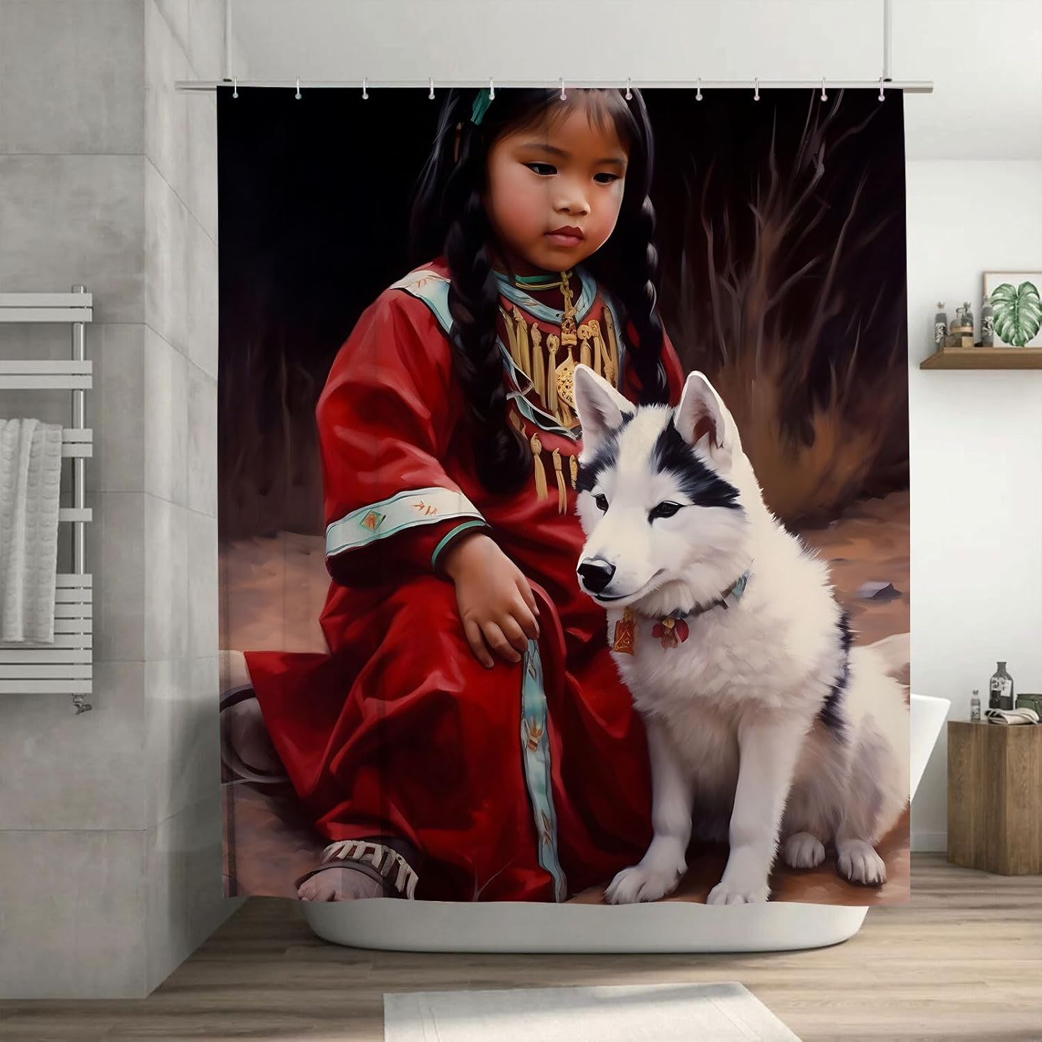 Amazon.com: Native American Indian Western Shower Curtain, Abstract ...