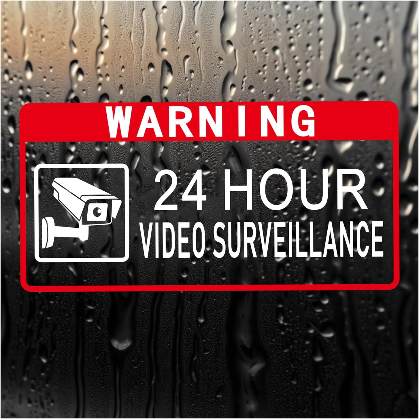 Amazon.com: HMDZMR Video Surveillance Sign 2" x 4"Security Sign 24 Hour ...