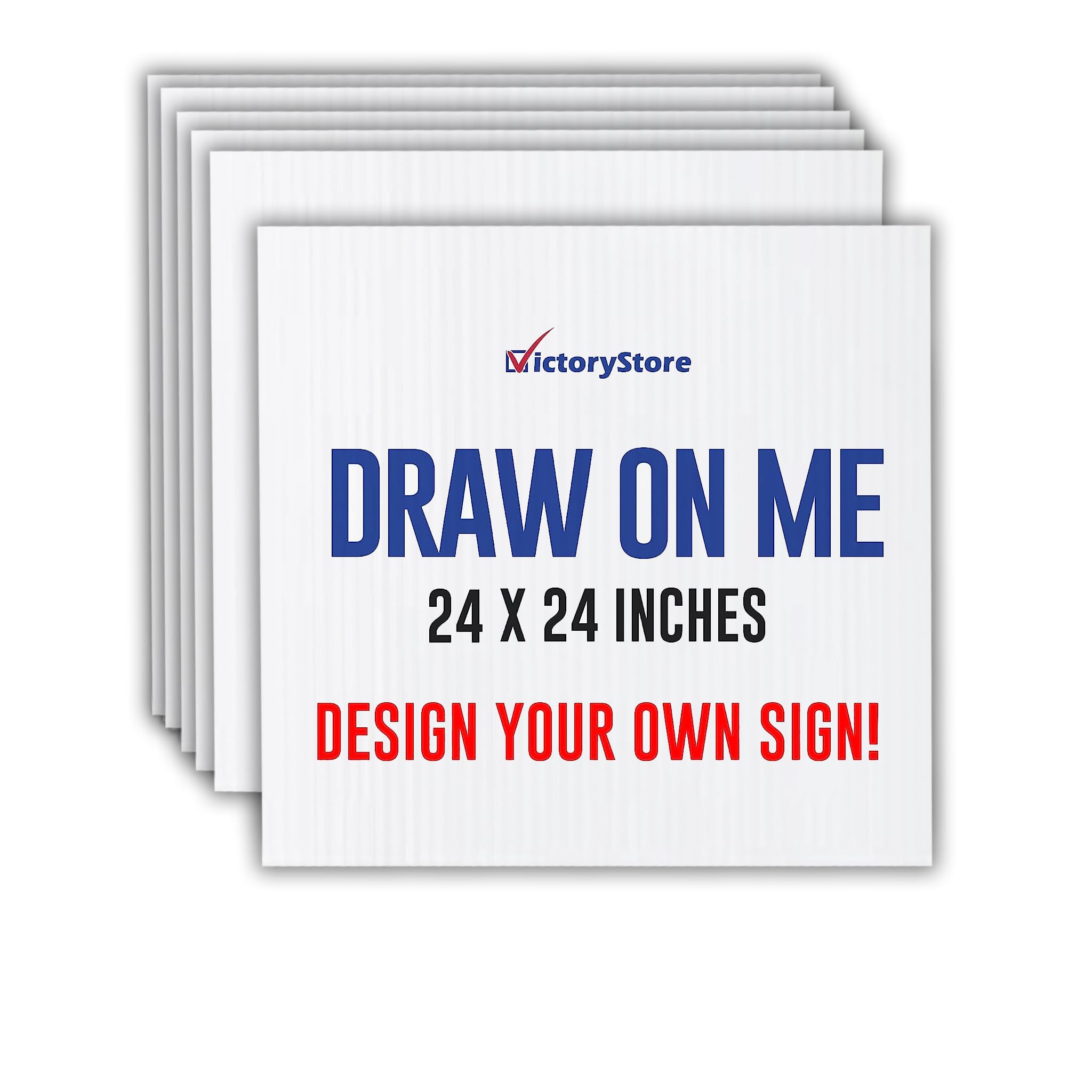 Amazon.com : 24” x 24” Corrugated Plastic Blank Yard Signs – Perfect ...