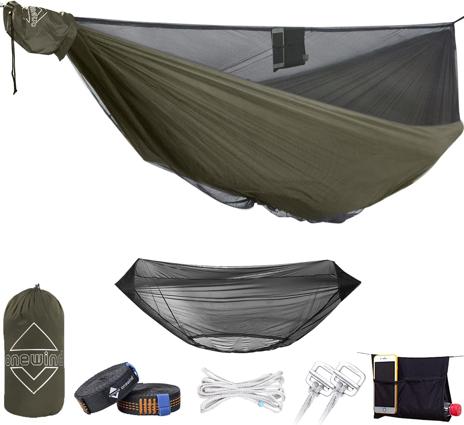 Amazon.com: Travel Bird Camping Hammock with Mosquito Net and Ridge ...