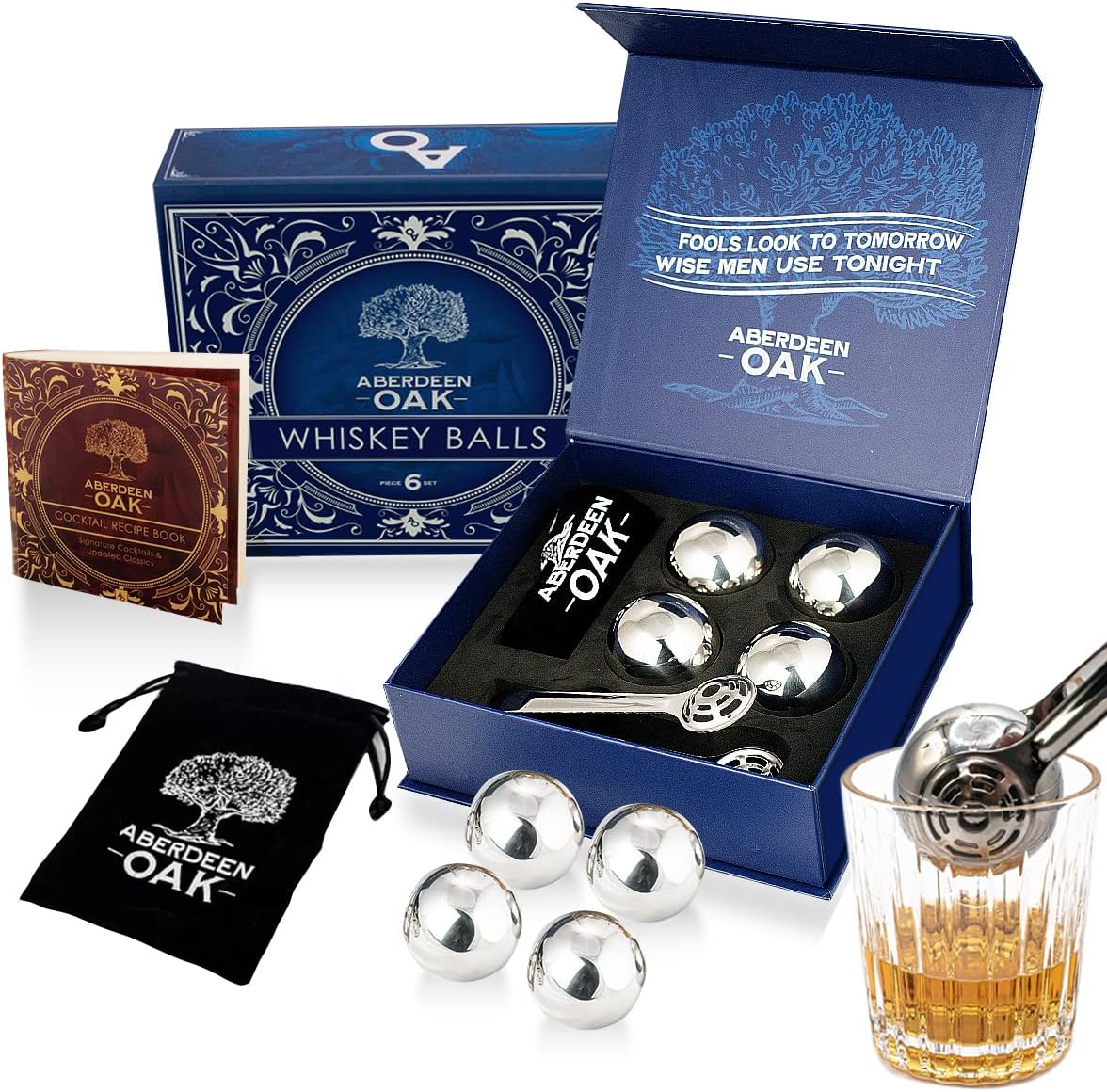 Amazon.com: Whiskey Stones Set of 4 - Whiskey Rocks Chilling Stones ...