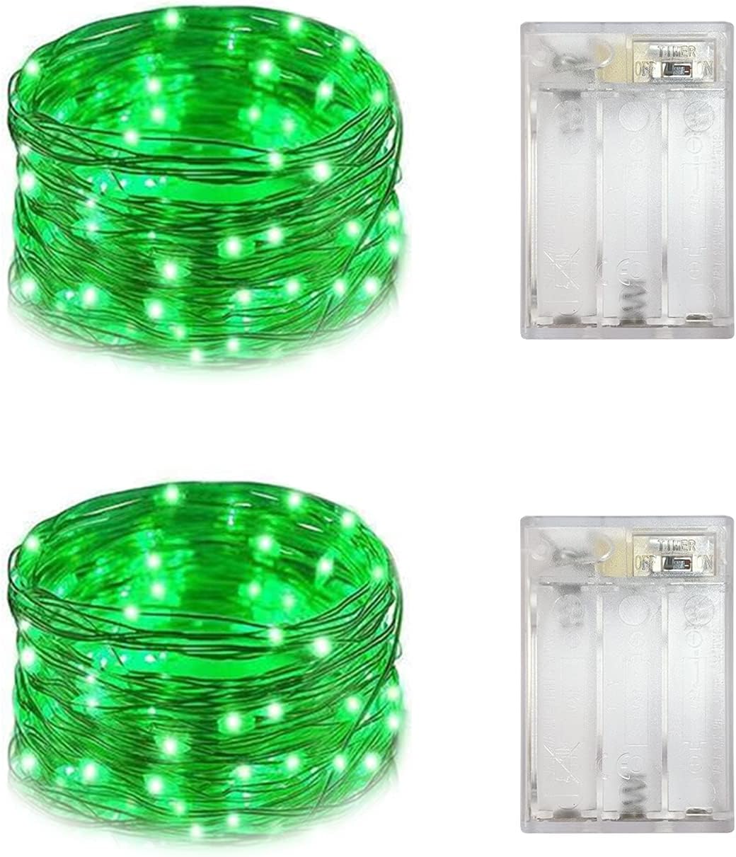 Amazon.com: 2 Pack Battery Operated Mini Led Fairy Light with Timer 6 ...