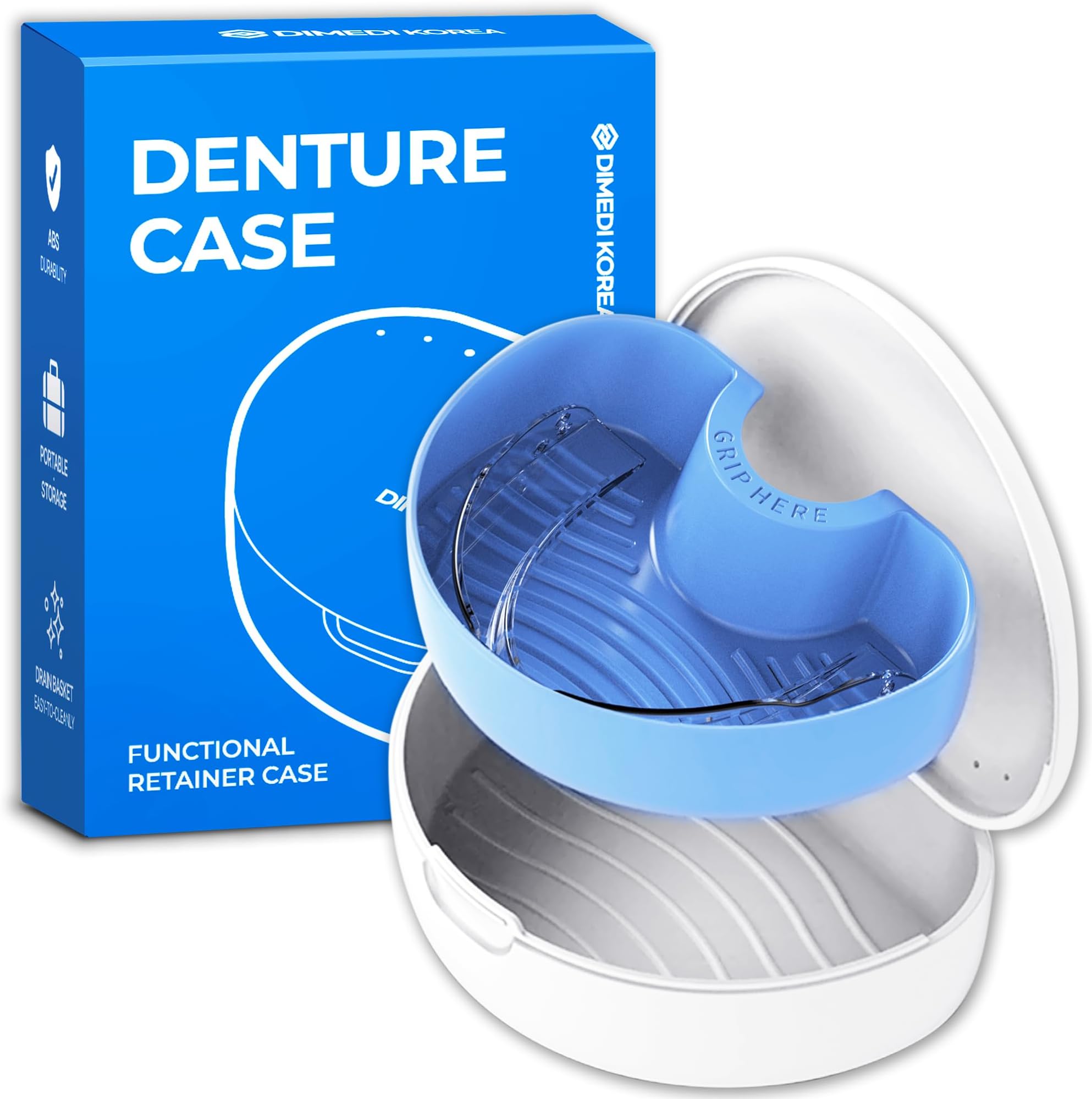 Amazon.com : Denture storage case – Hygienic & Protective Denture Bath ...