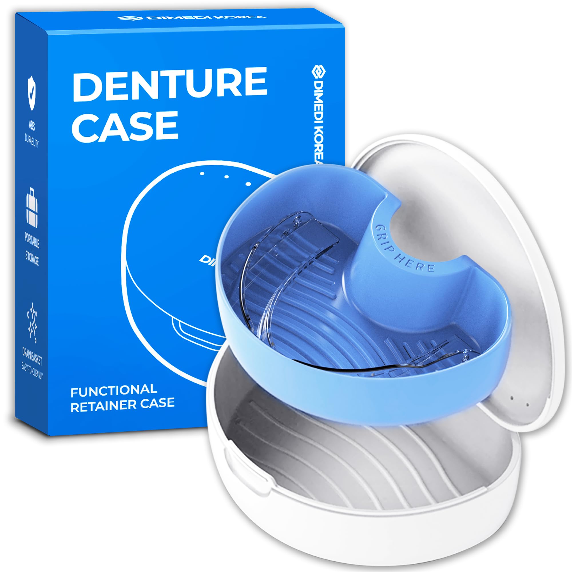 Amazon.com : Denture storage case – Hygienic & Protective Denture Bath ...