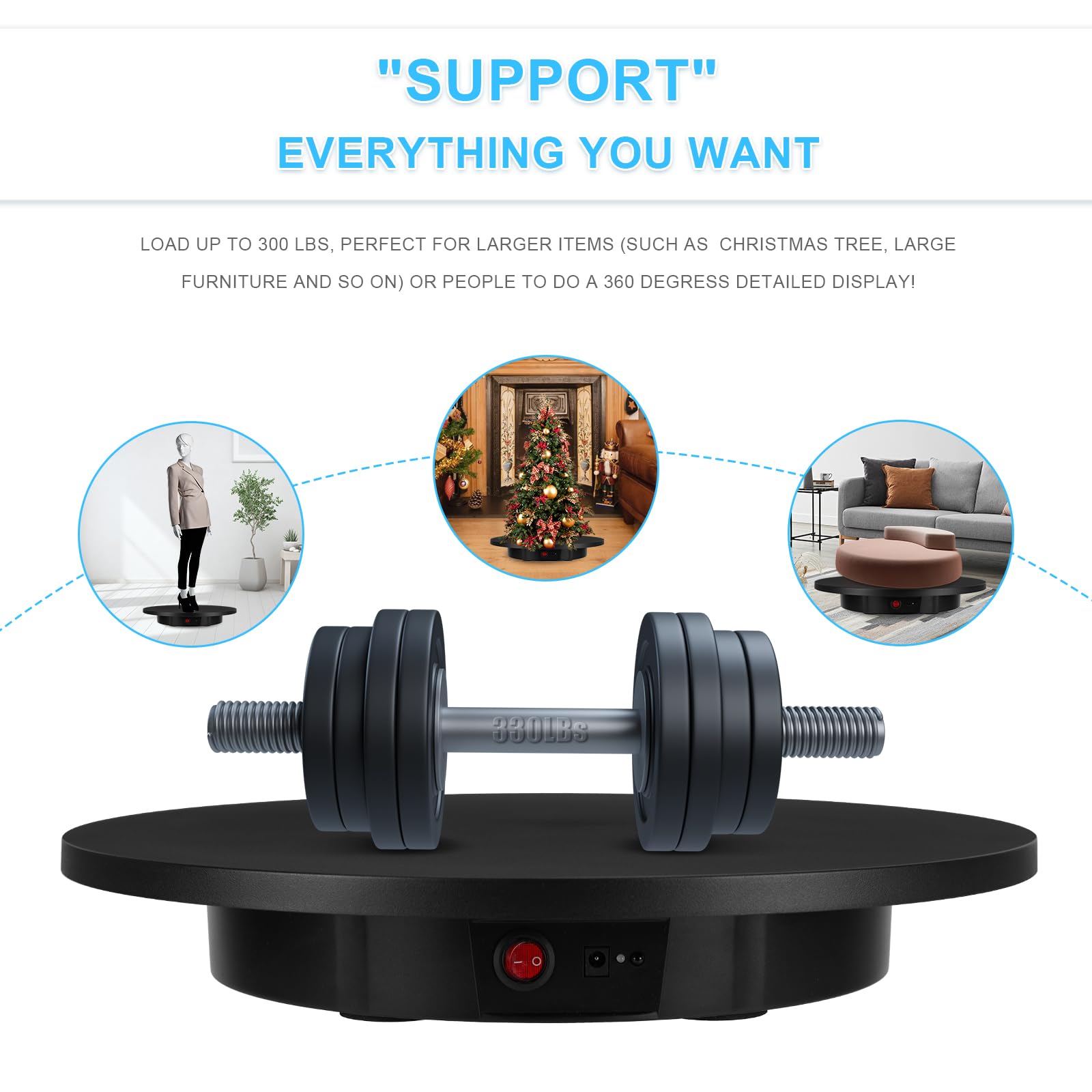 Snapklik.com : Motorized Rotating Display Stand, Remote Control ...