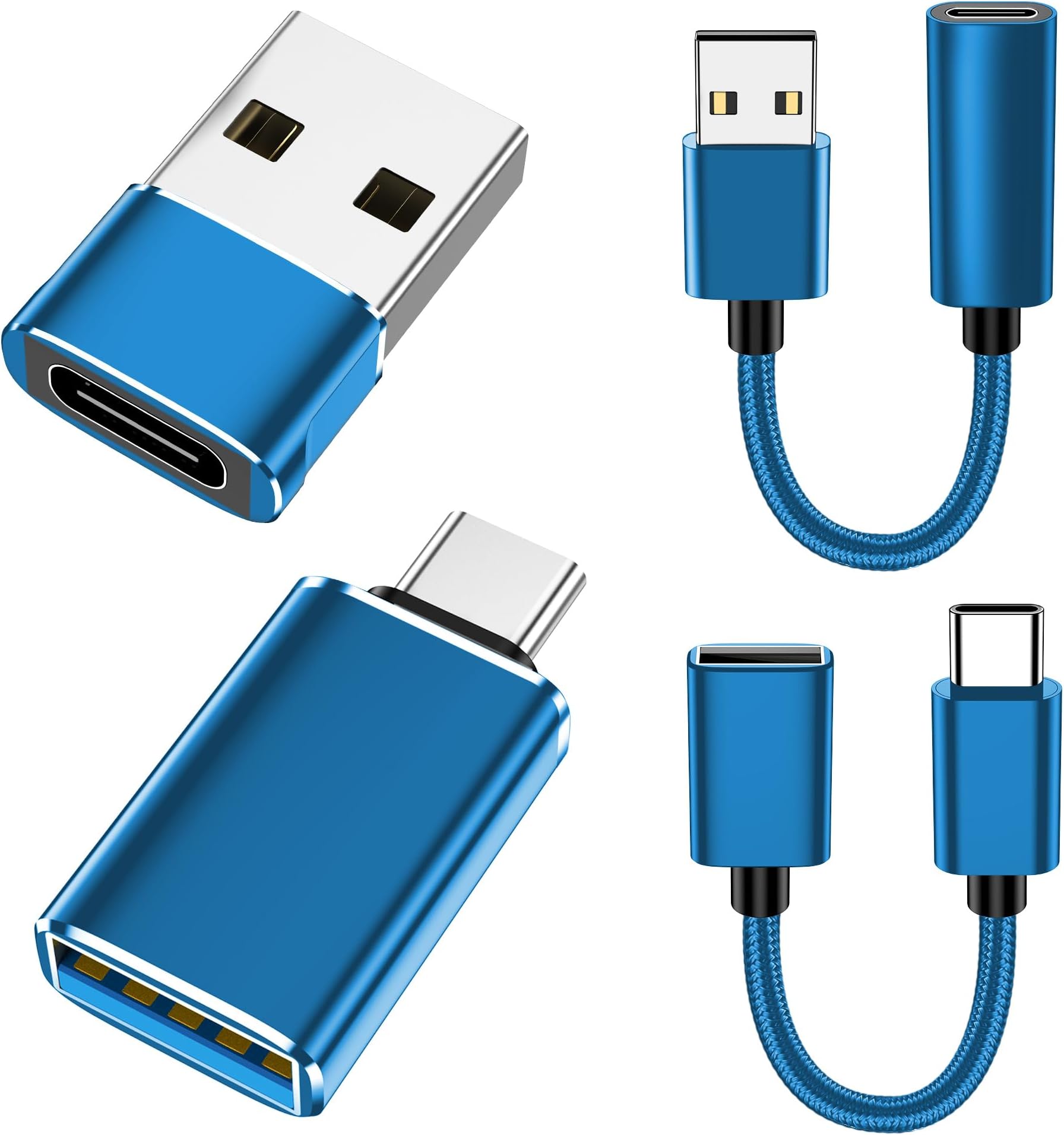 Amazon.com: xiwxi [4 Pack USB to USB C OTG Cable,[2*Type C Female to A ...
