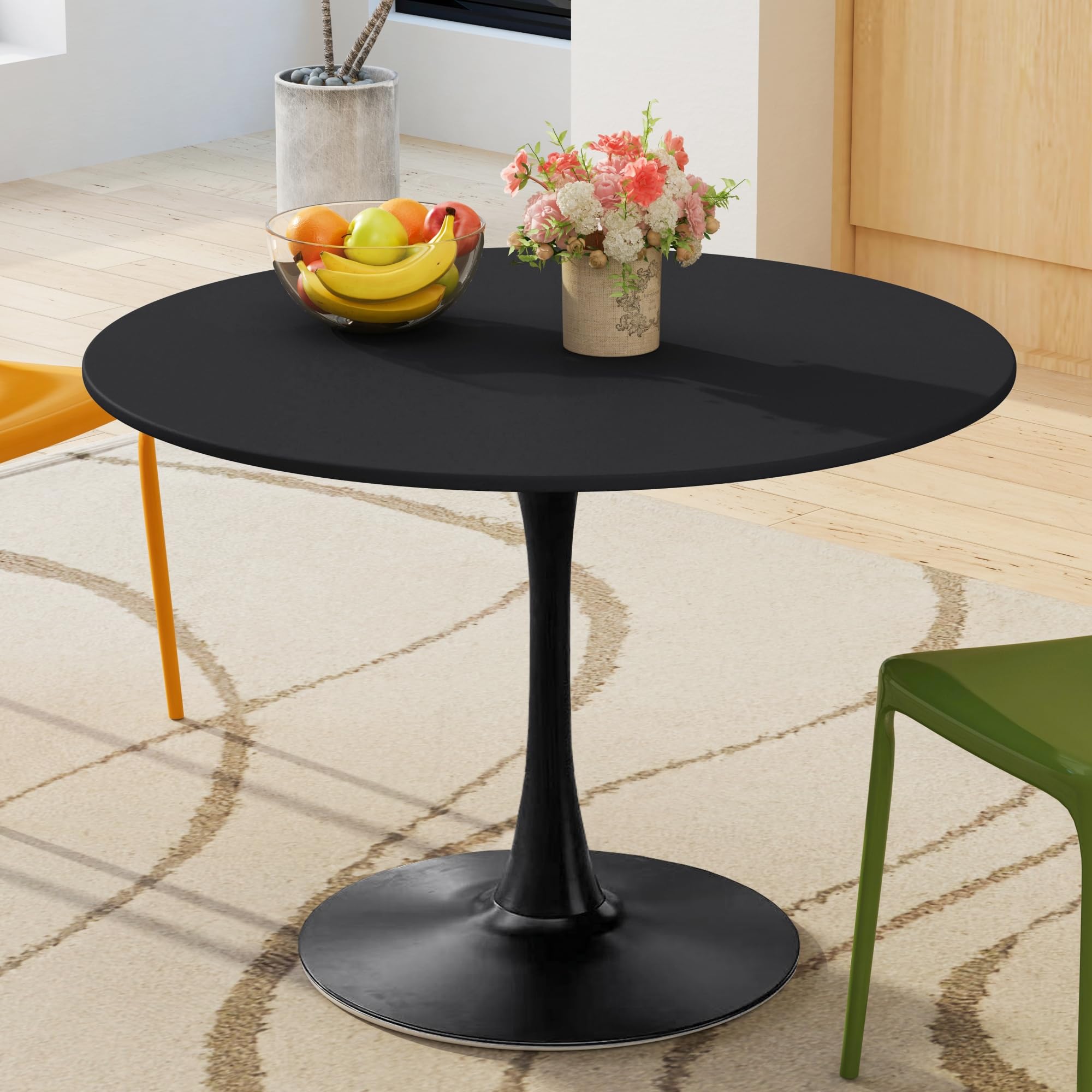 Amazon.com - DKLGG 42" Modern Round Dining Table with MDF Table Top ...
