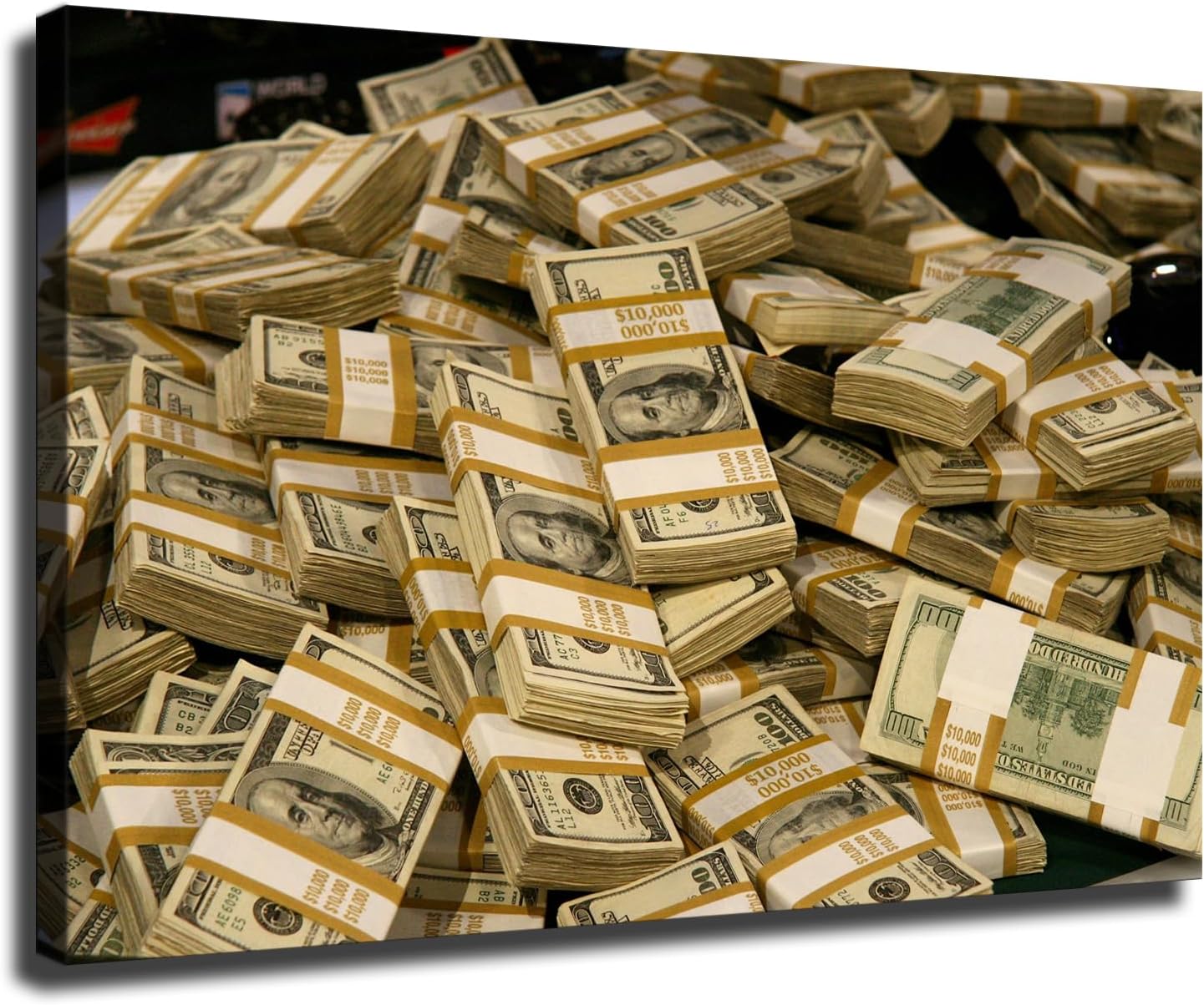 Amazon.com: Money Million Dollars Motivation Poster on Canvas Art Print ...