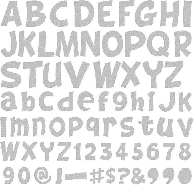 Amazon.com: 216Pcs Glitter Bulletin Board Letters, Alphabet Number ...