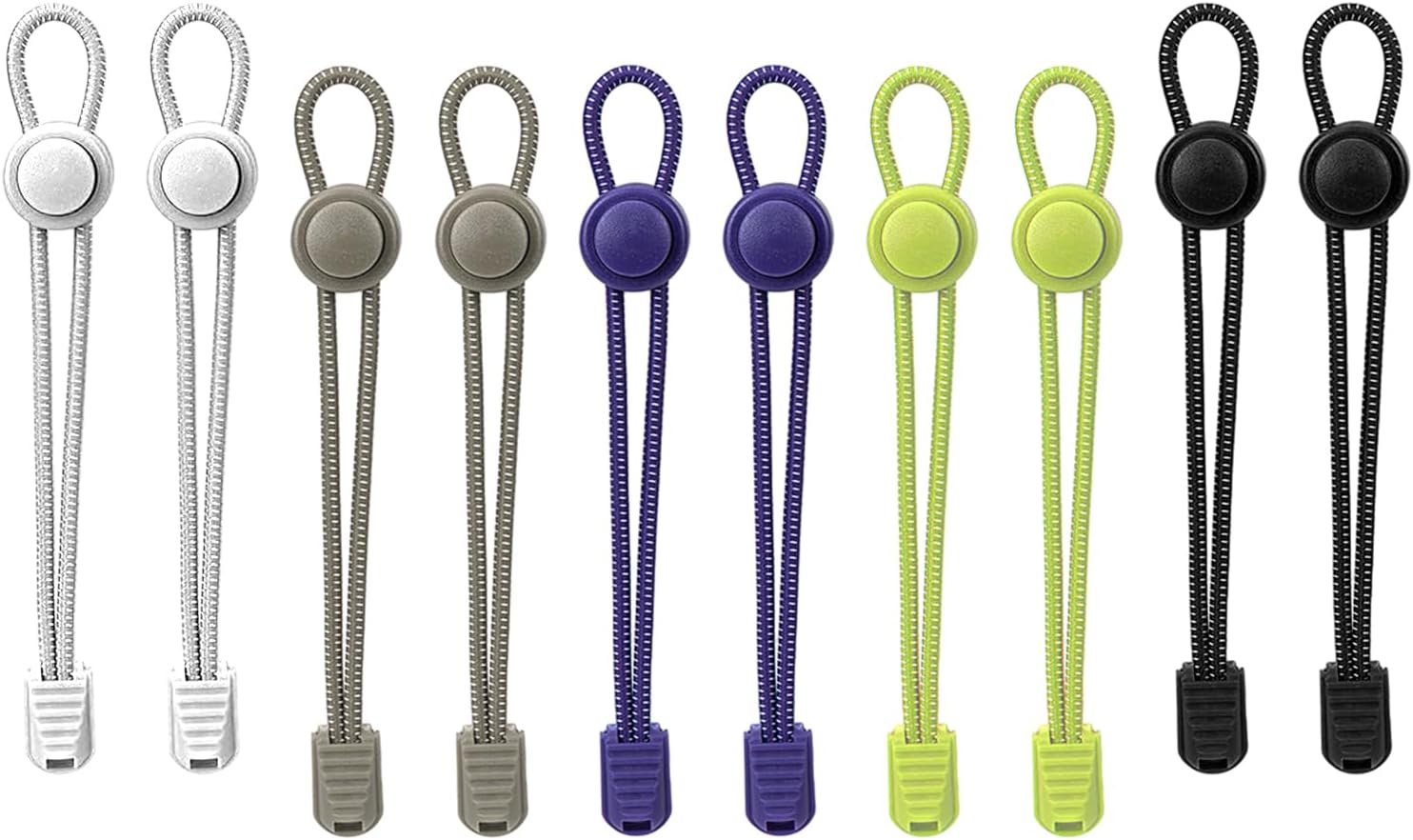 Divono 5pairs Shoe Laces,No Tie Shoe Laces Adult,Elastic Laces for ...