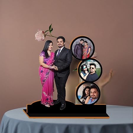 MYGIFTYSHOP MAA PAPA 2 Heart Customized Wooden Photo Frame Table Top 10 ...