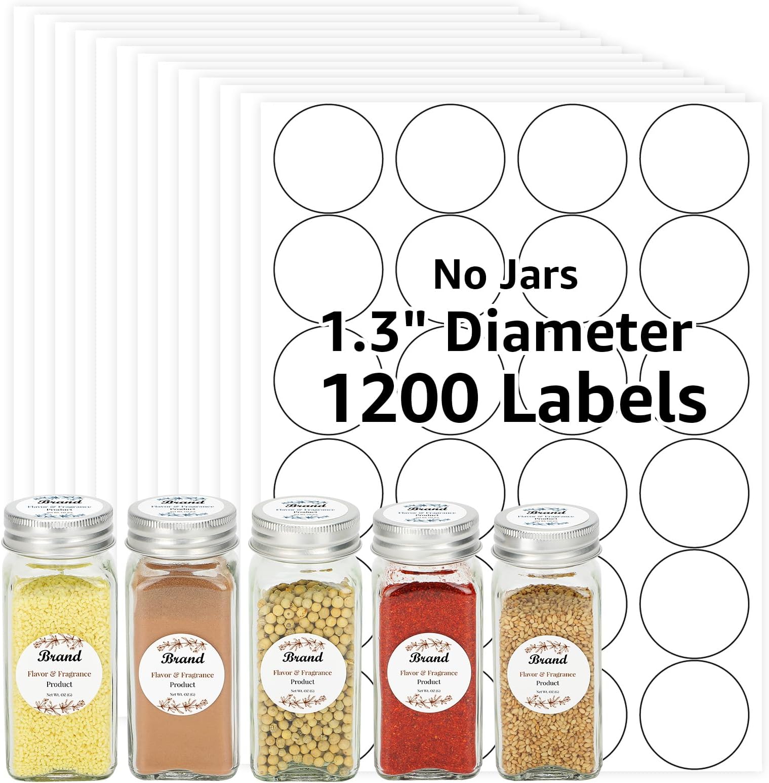 Amazon.com: 396 Printed Spice Jars Labels and Pantry Stickers: Clear ...