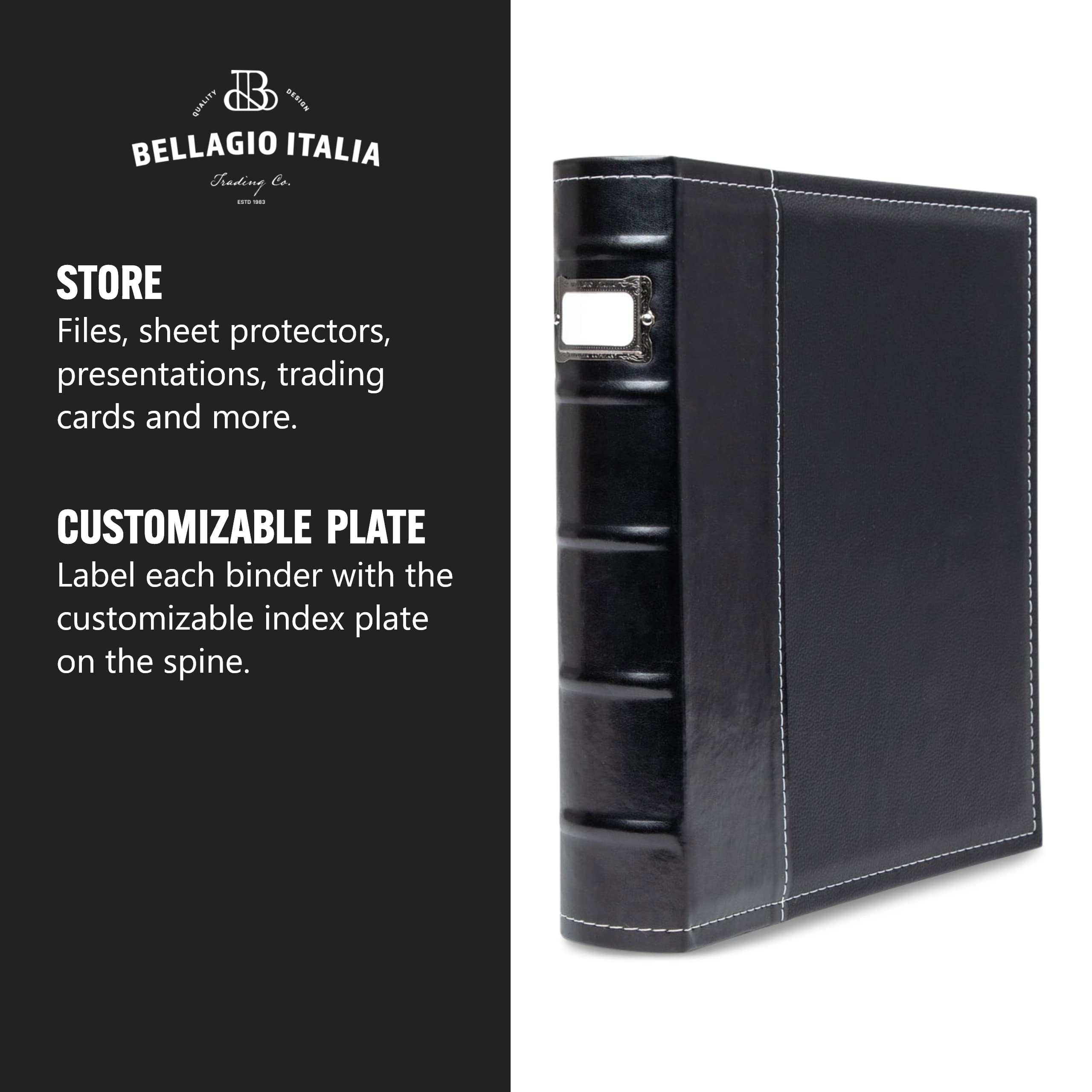 Bellagio-Italia 3 Ring Binder - 1 Inch Ring Stores up to 250 Pages ...