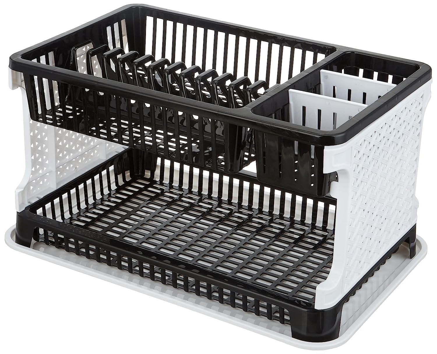 Rasvesh Plastic 2 Layer Foldable Kitchen Dish Drainer Organizer Storage ...