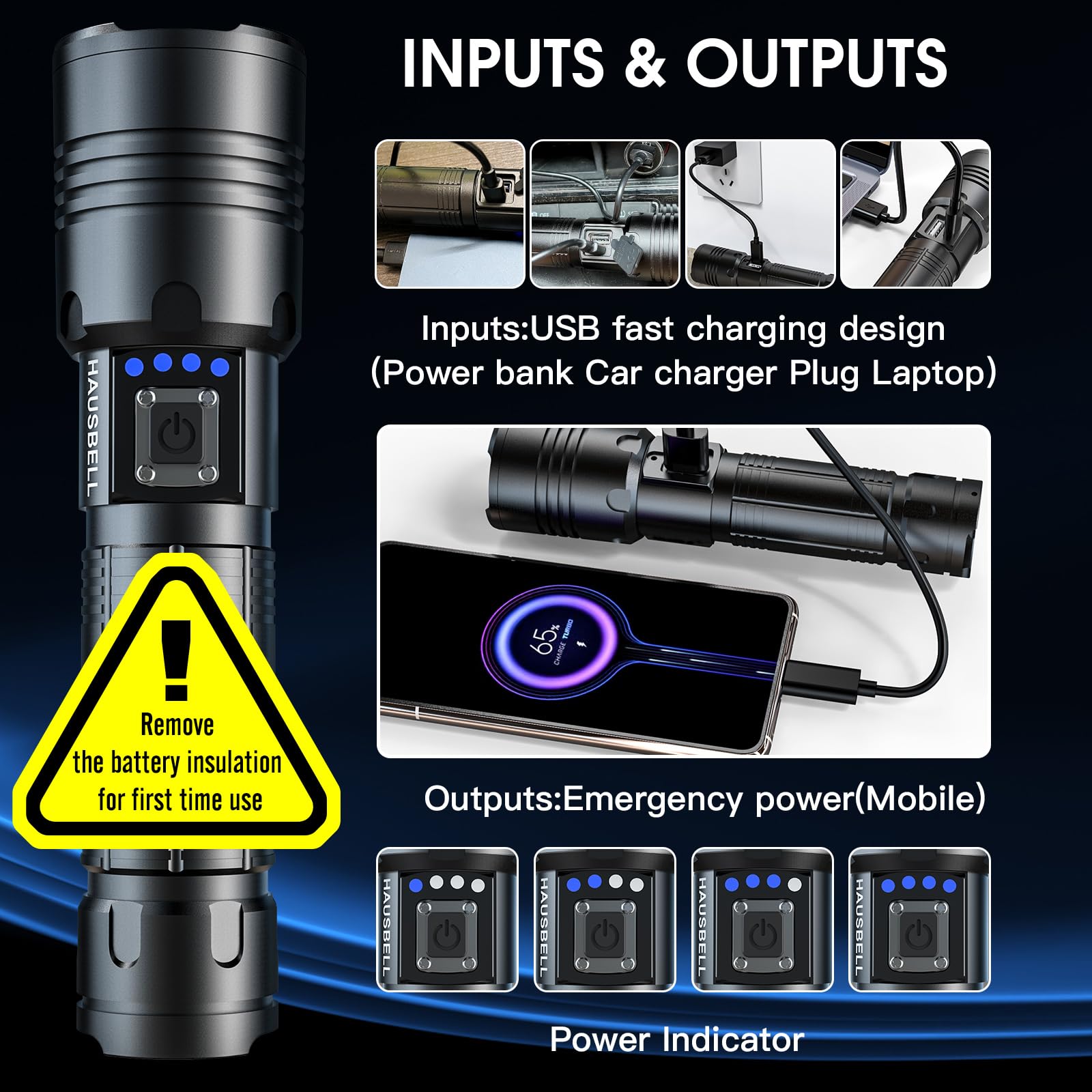 Snapklik.com : Rechargeable Handheld Flashlights, 1100000 High Lumens ...