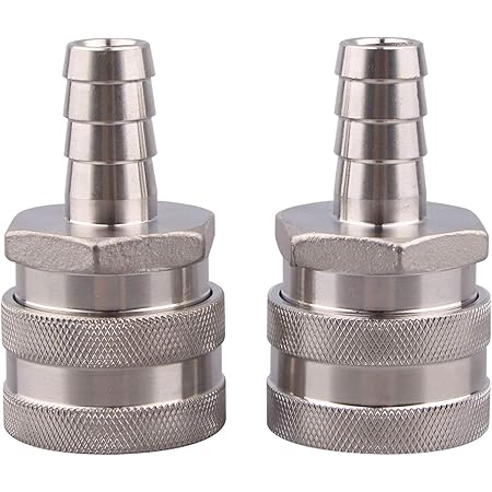 Amazon.com: DERNORD Stainless Steel Quick Disconnect Set - Beer Brewing ...