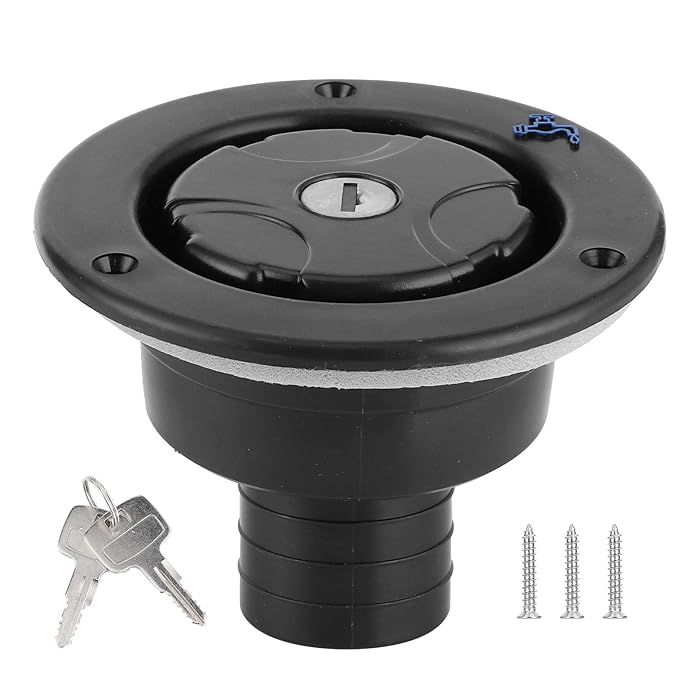 Buy Gorgeri Black Fresh Water Fill Hatch Inlet Round Water Inlet Fill ...