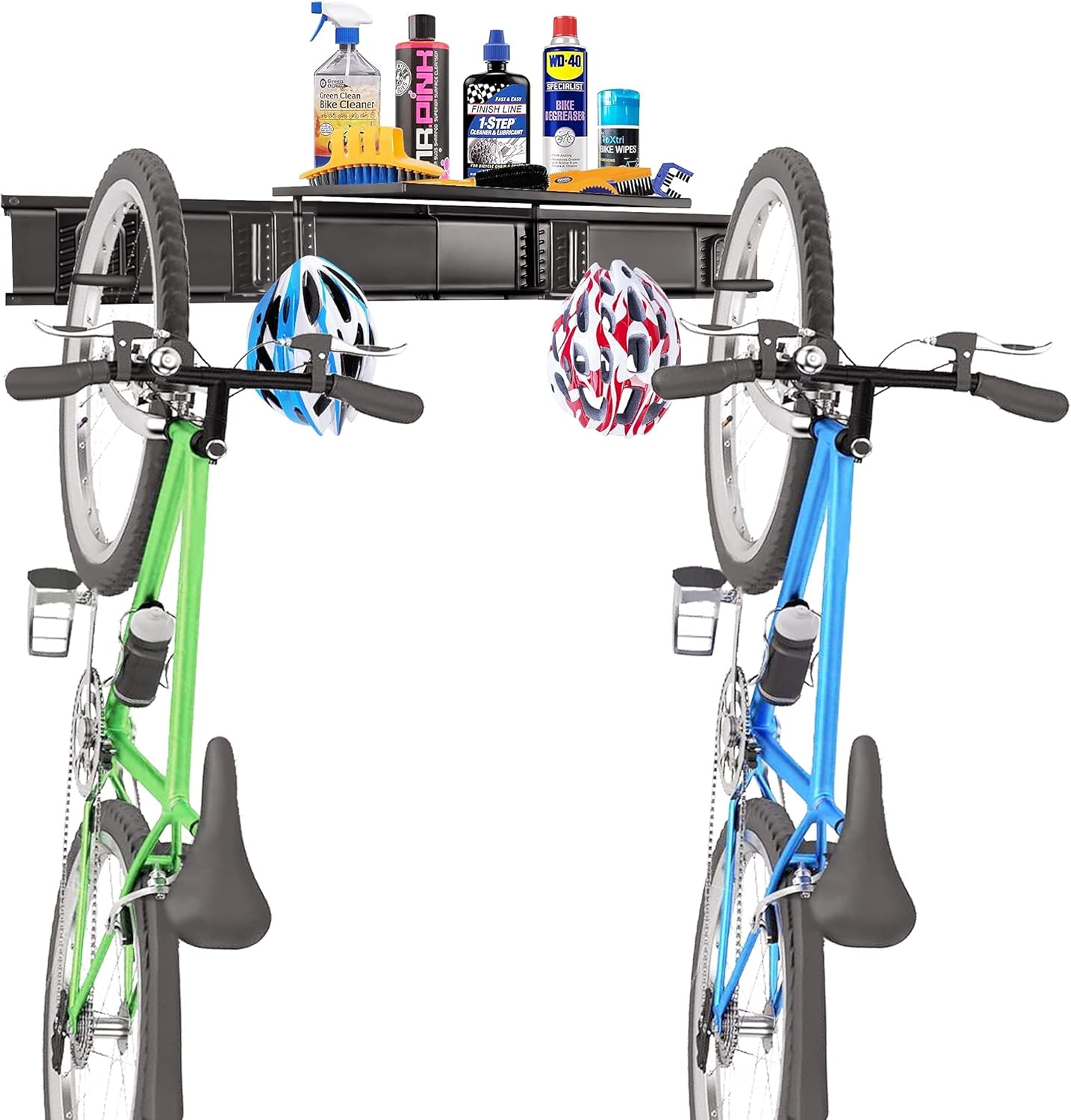 Buy WALMANN Wall Mounted Bike Storage Rack for 2 Bikes, Vertical Bike ...