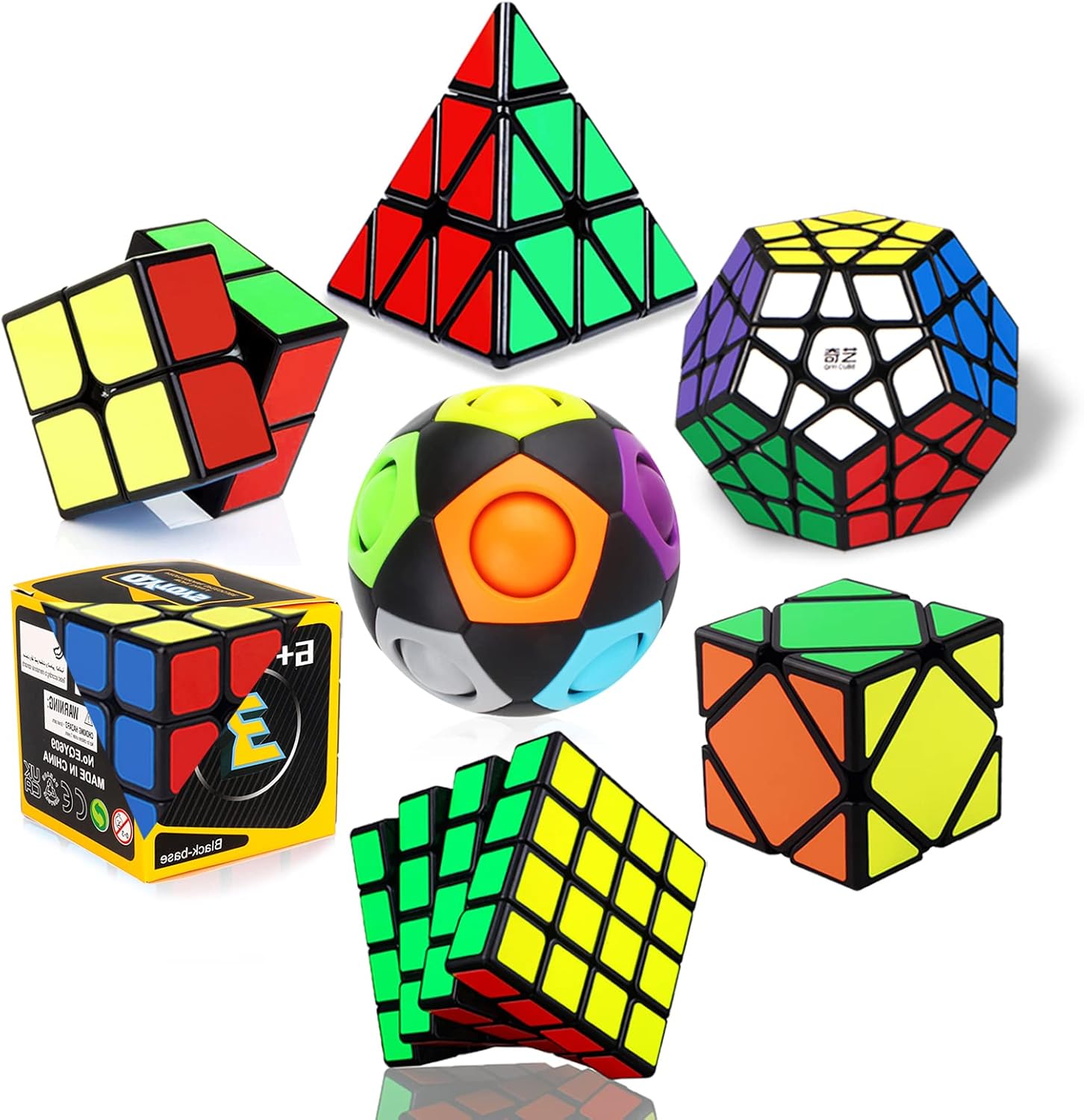 Amazon.com: Roxenda Speed Cube Set, Speed Cube Bundle of 2x2 3x3 4x4 ...