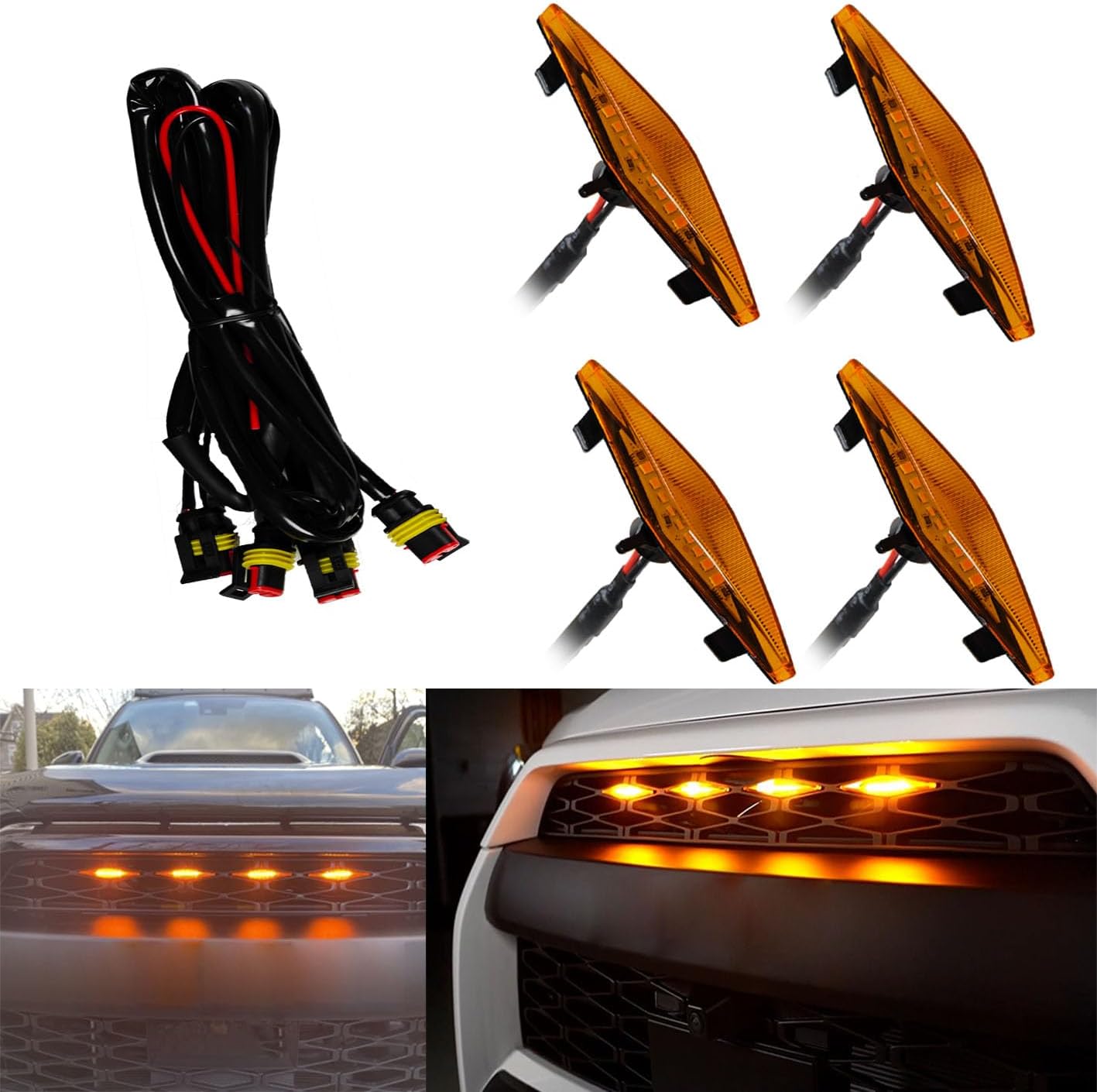 Amazon.com: UWDESY 4-PCS LED Amber Lights for 2014-2023 Toyta 4Runner ...
