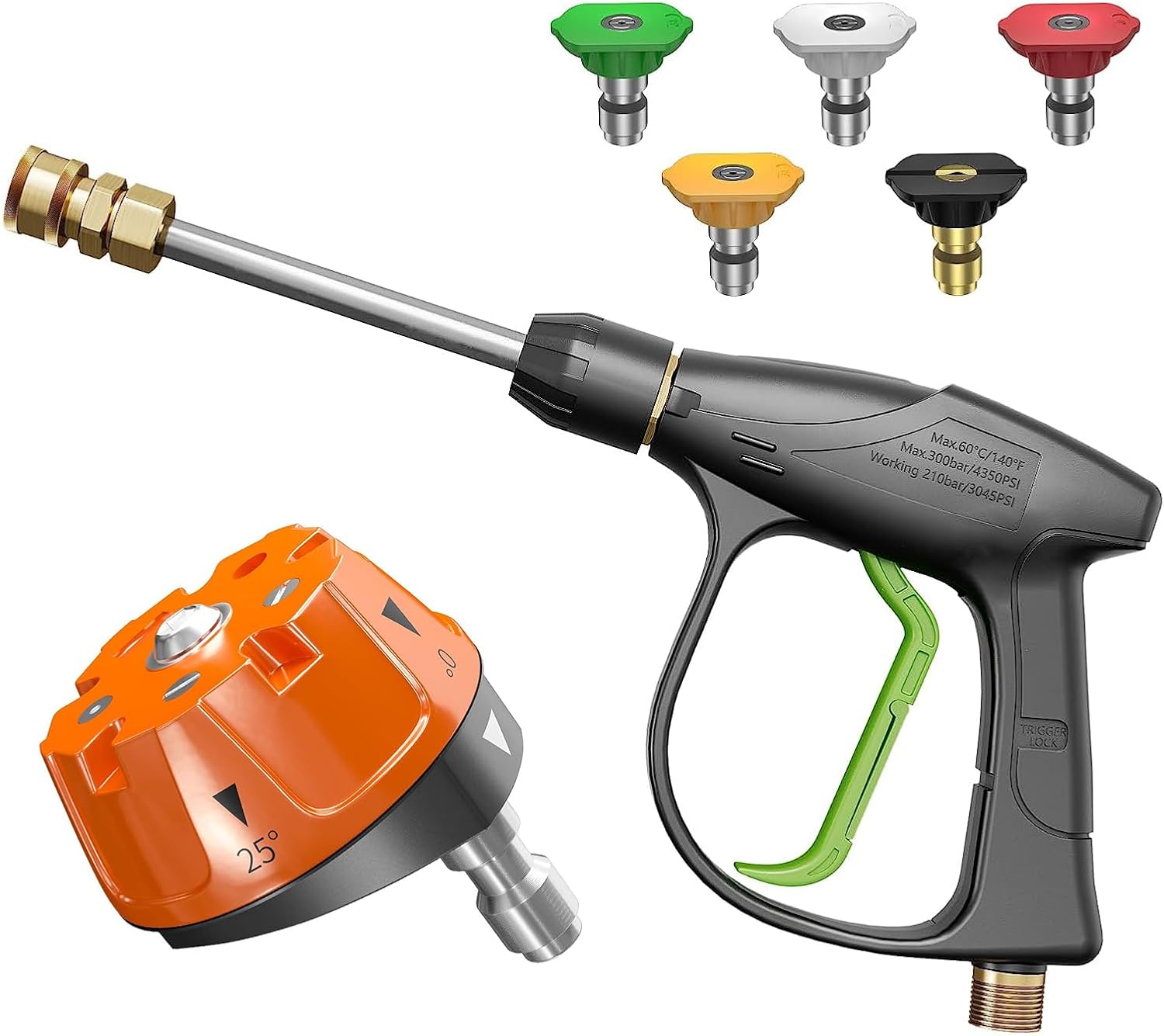 Amazon.com: Pressure Washer Gun 4000PSI Max +Adjustable Pressure Washer ...