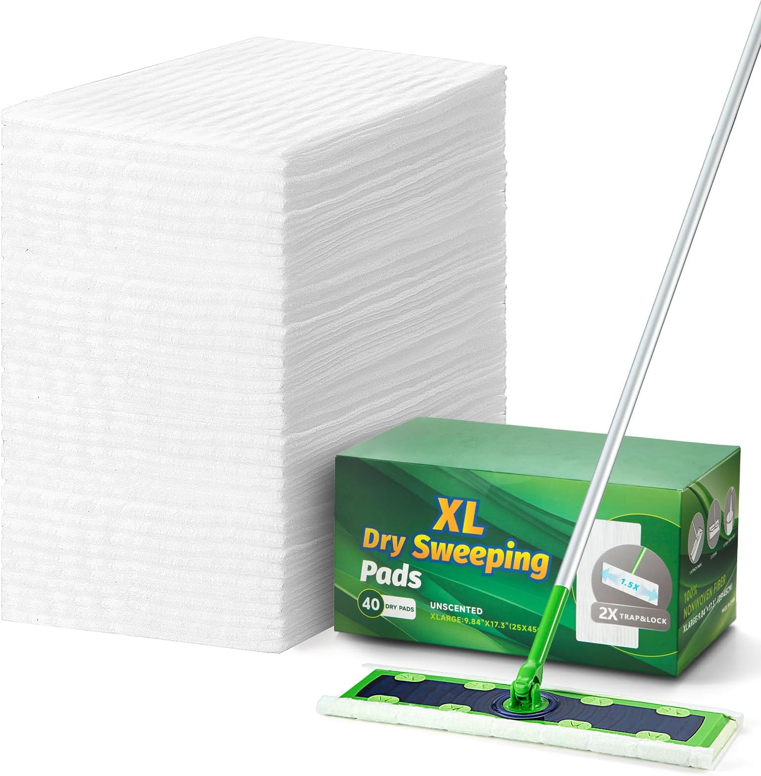 Amazon.com: PEACHICHA XL Dry Mop Refills Dust Sweeping Cloths ...