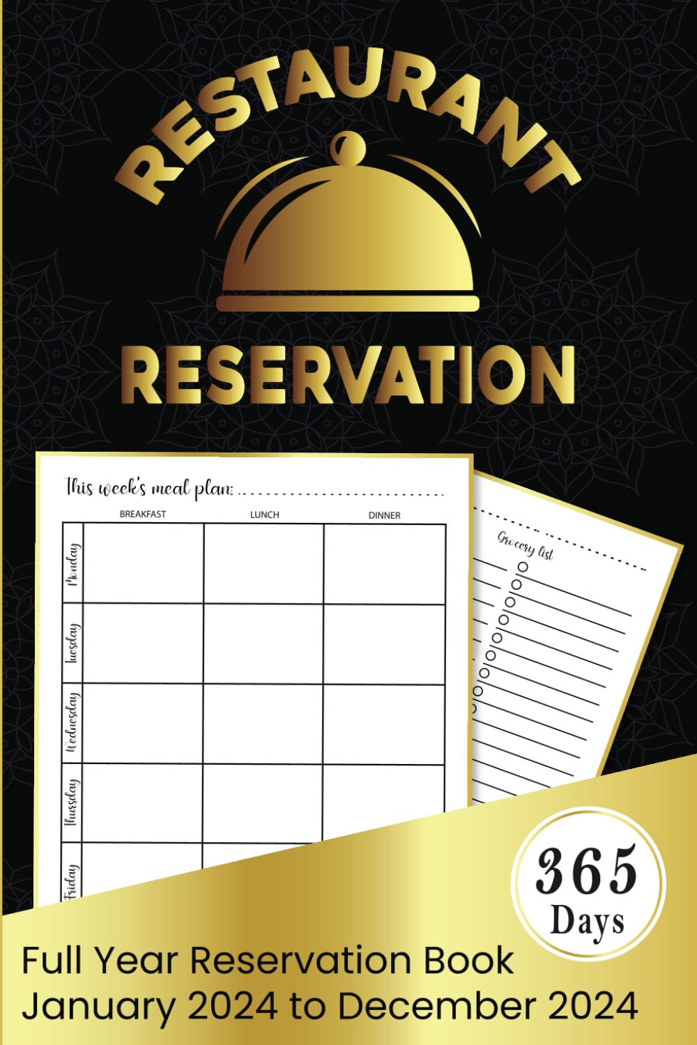 Reservation Book for Restaurant 2024: Hostess Table Log Book | 365 Day ...