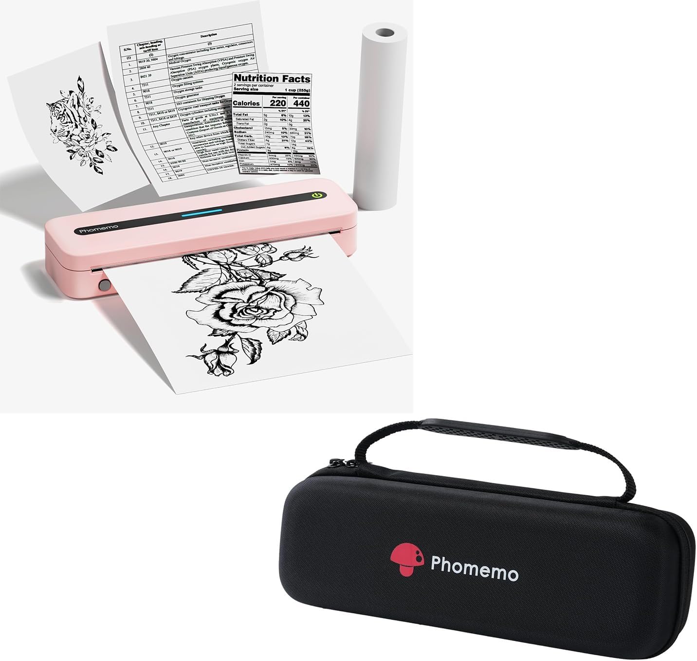 Amazon.com: Phomemo M832 Portable Printer & M832 Case, Upgrade M832 ...