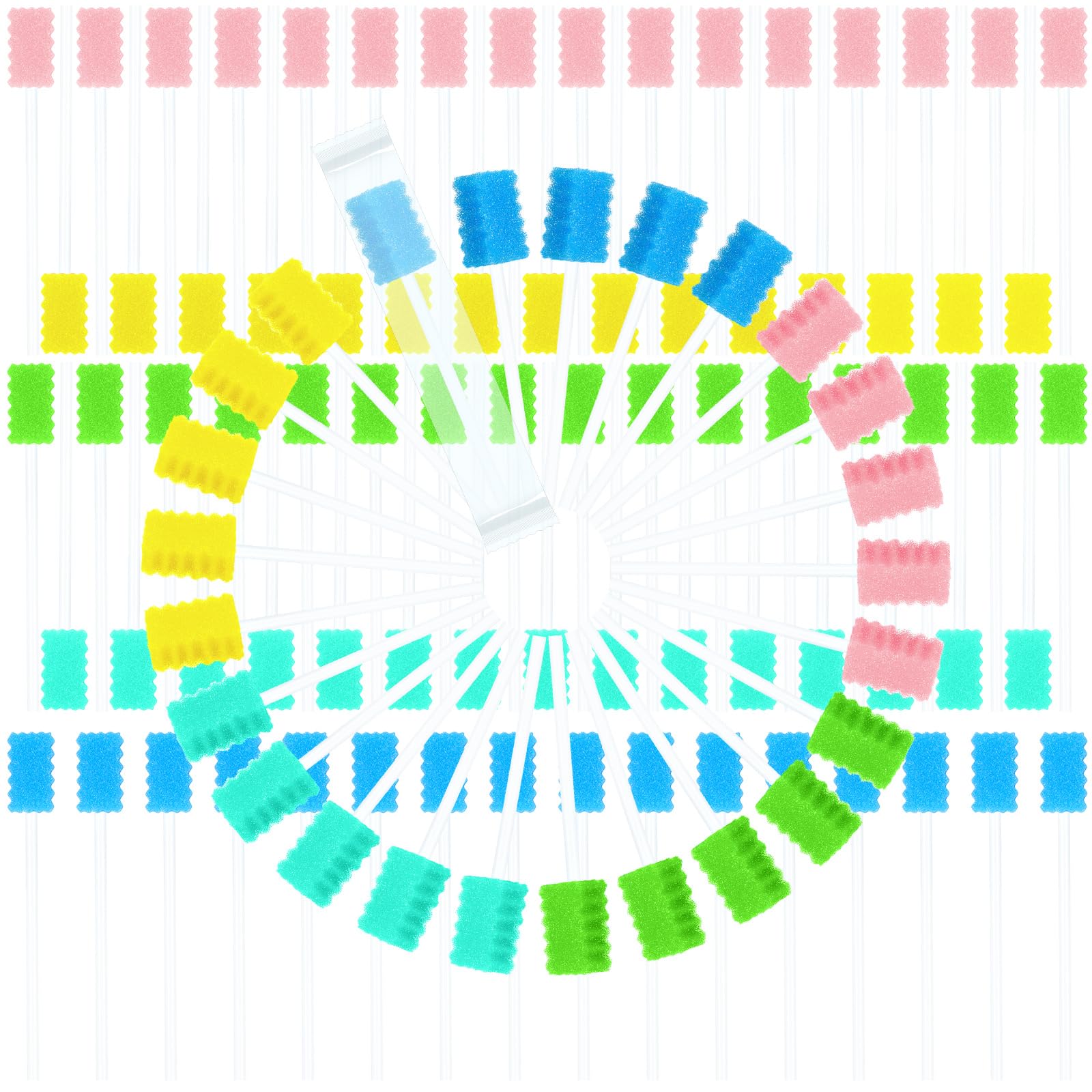 Amazon.com : 500 Pcs Disposable Oral Swabs for Elderly Oral Swabs ...