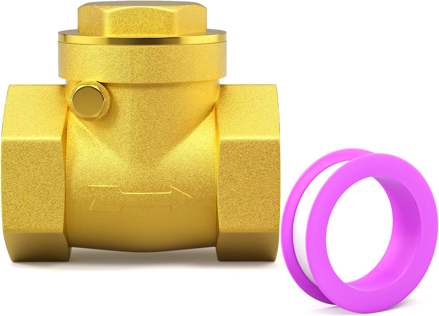 GASHER 1PCS Swing Brass Check Valve 3/4" Female Thread, Backflow ...