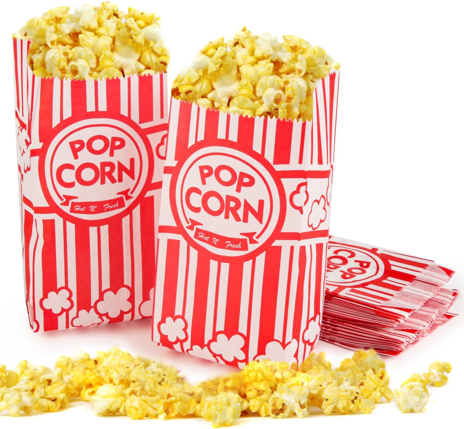 Popcorn Paper Bags 100pcs, Popcorn Boxes Popcorn Carton Sweet ...