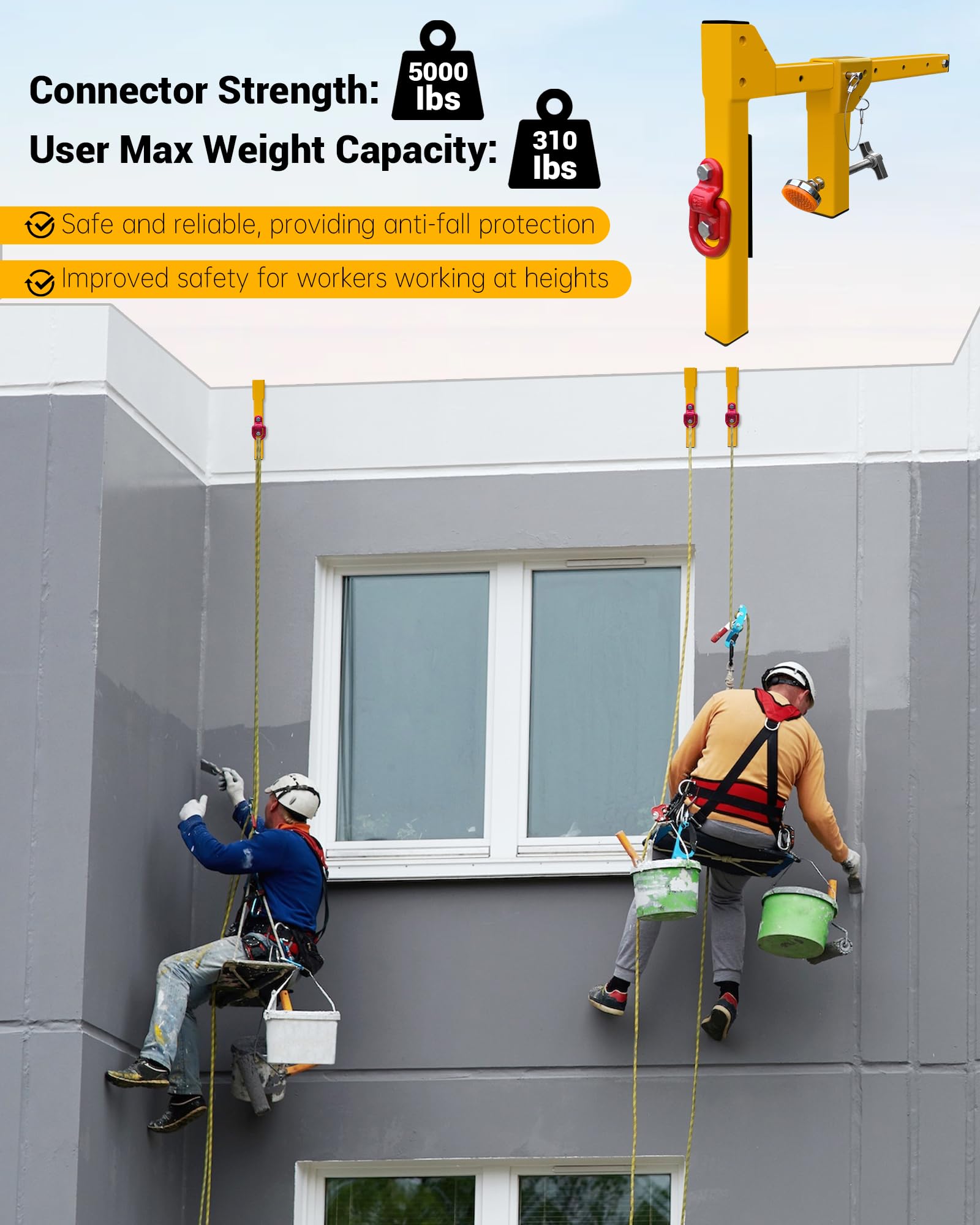 Snapklik.com : Parapet Adjustable Non-Penetrating Anchor, Reusable ...