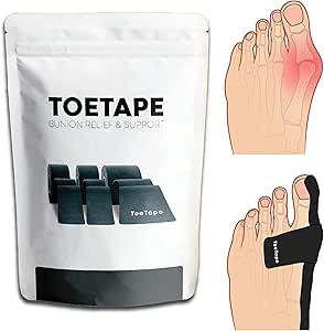 Amazon.com: ToeTape - 4 Pack | Precut Kinesiology Tape for Bunions and ...