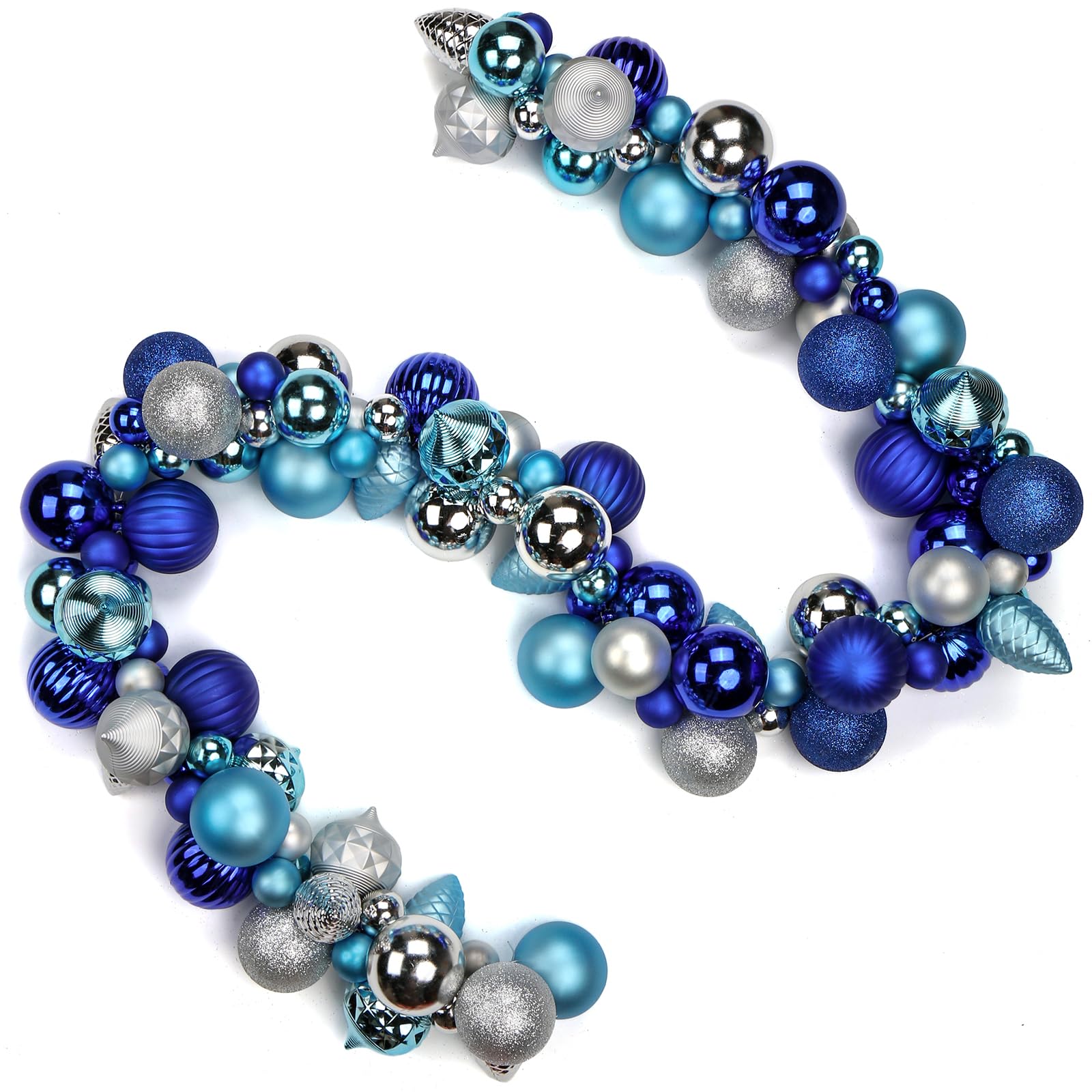 Oairse 66"/168cm Christmas Ball Garland with 129 Balls Hanging ...