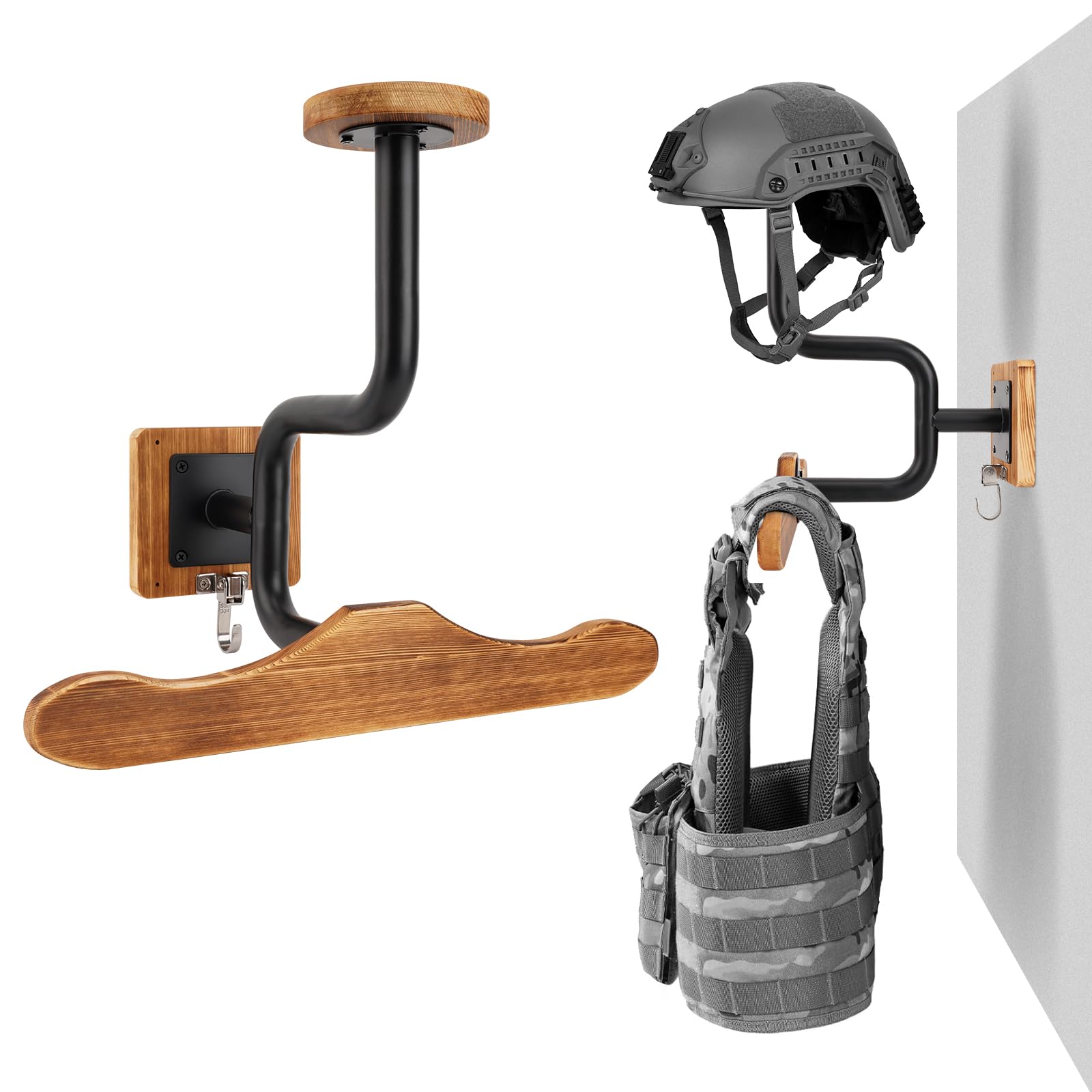 Snapklik.com : MANNIFEN Tactical Gear Wall Mount, Police Gear Rack