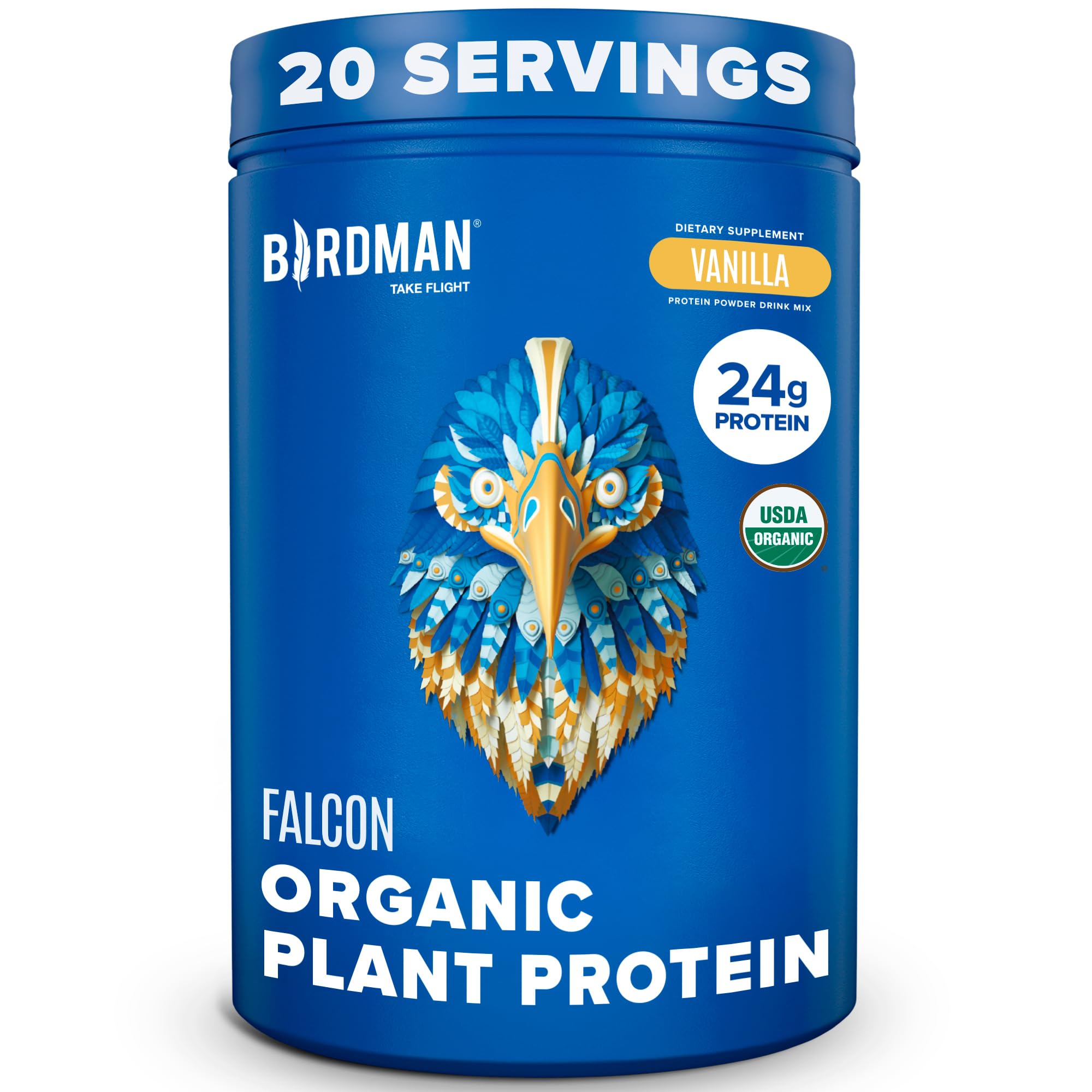 Amazon.com: BIRDMAN Falcon - Proteína vegana orgánica en polvo de ...