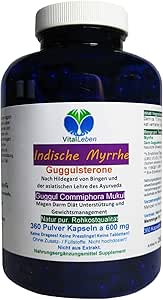 Gugul Indian Myrrh Ayurveda Guggulsterone 360 Powder Capsules ...