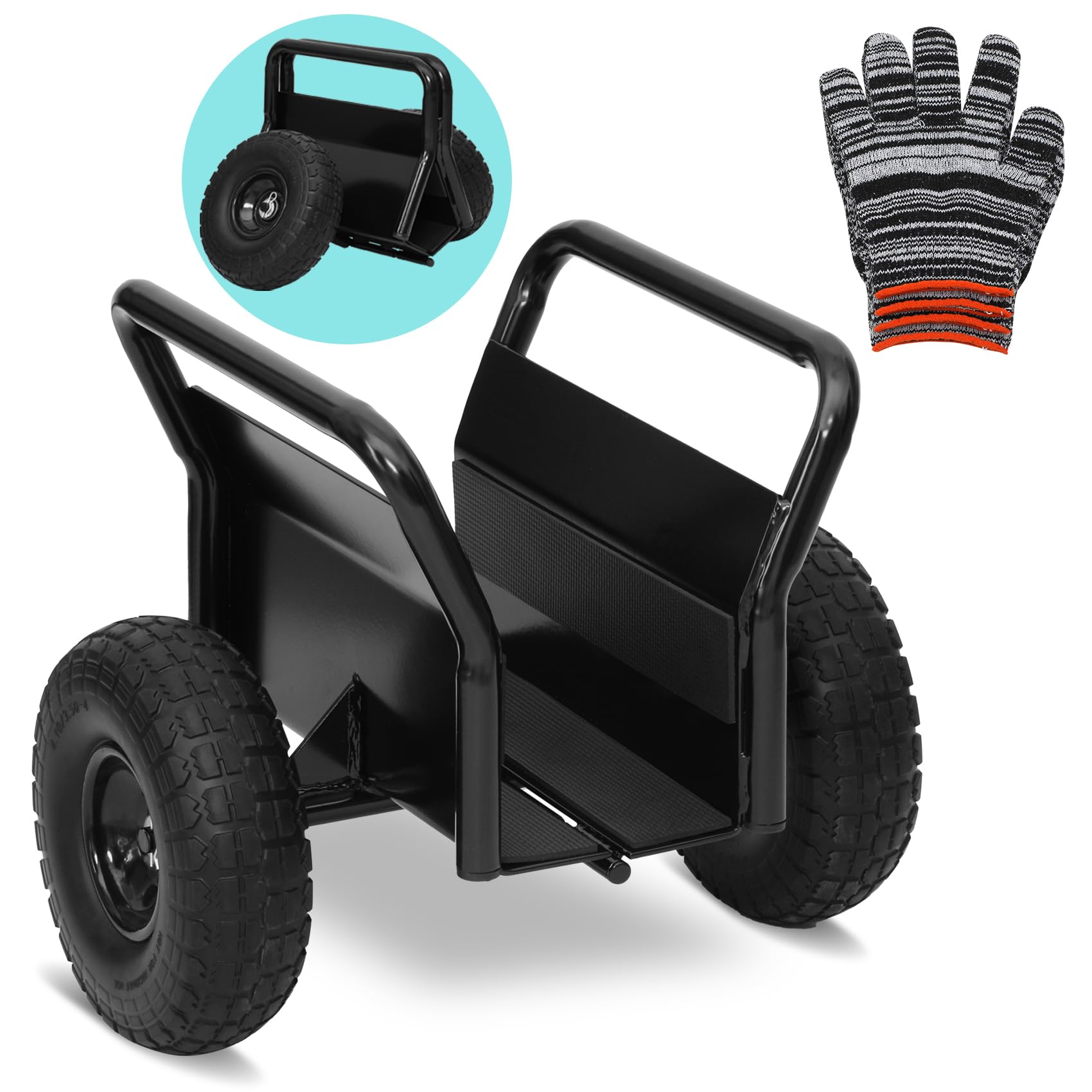 Heavy Duty Panel Dolly, Slab Dolly, Two Nice Handles, 10" Solid Rubber ...