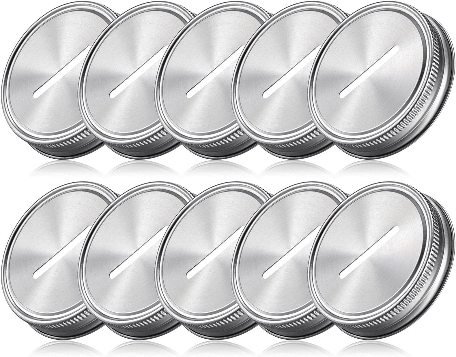 Amazon.com: Cosmos 8 Pcs Coin Slot Bank Lids for Regular Mouth Mason ...