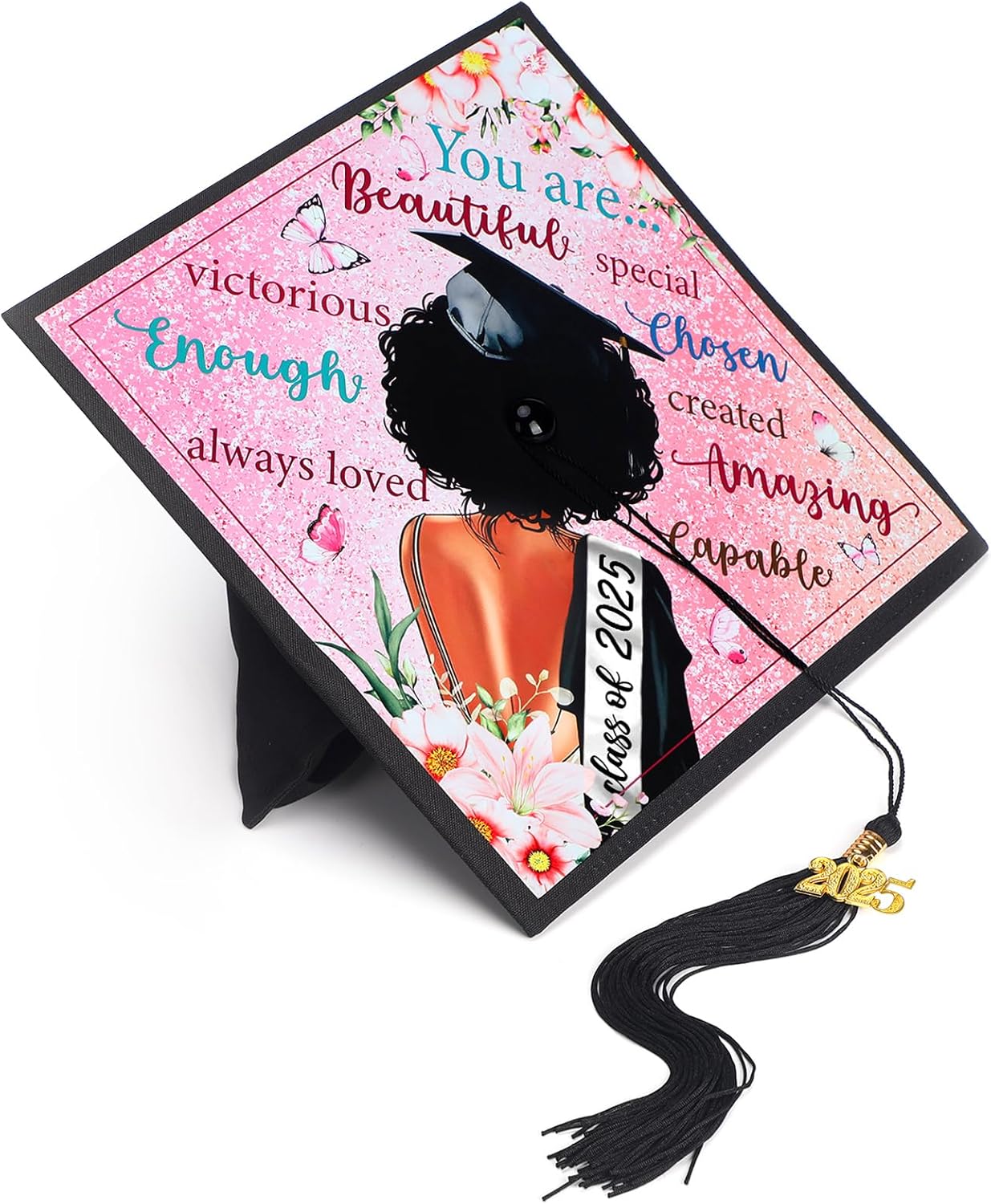 Woman Graduation Cap Tassel Class of 2025 Grad Cap Topper Decorations ...