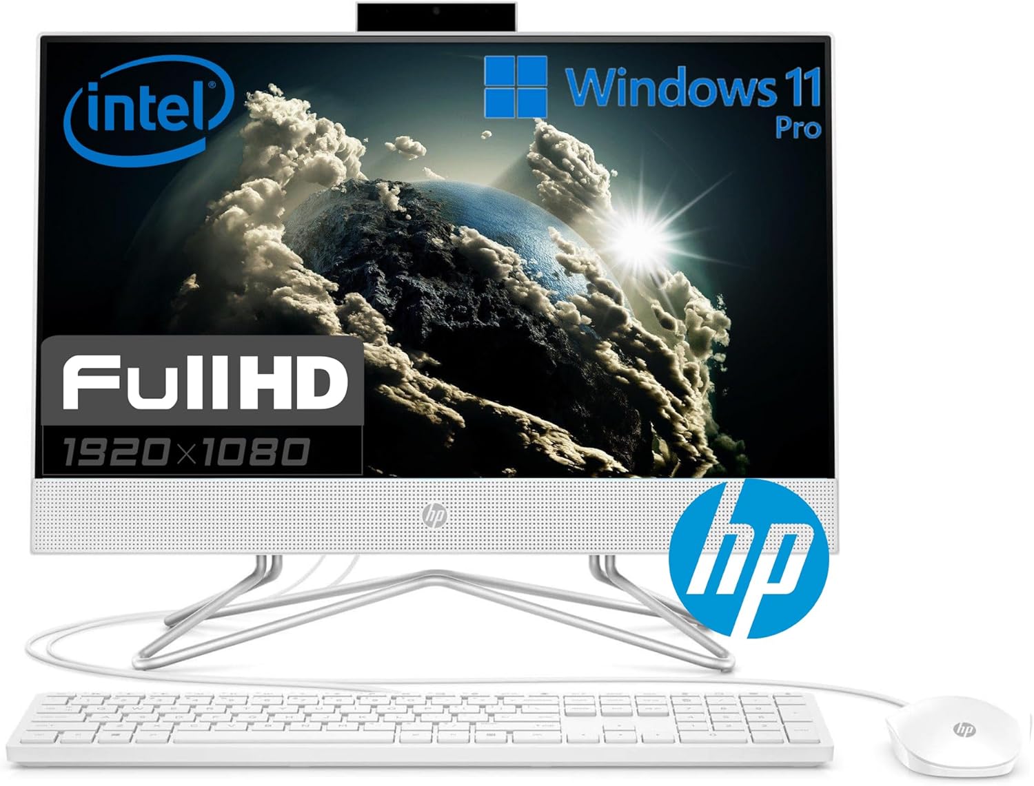 Amazon.com: HP 2023 All-in-One Desktop| 21.5" FHD Display| Intel Dual ...