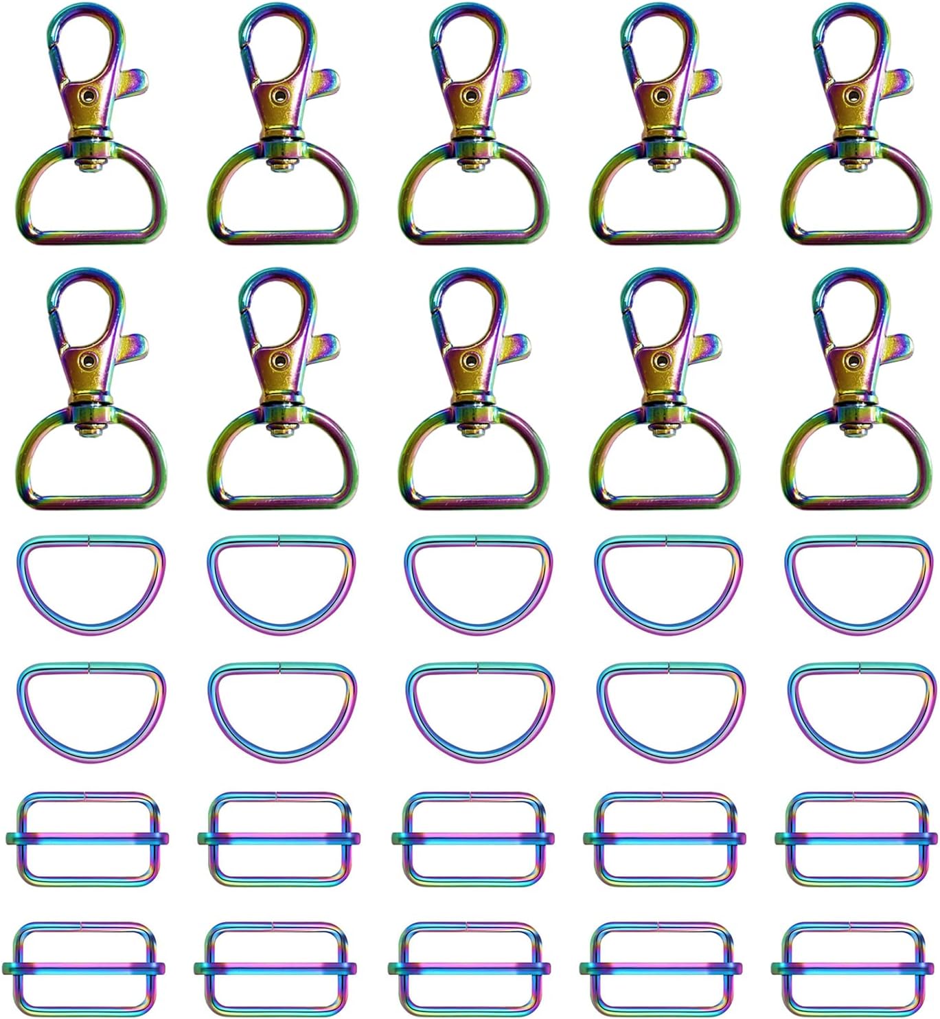 Amazon.com: WAFJAMF Metal Snap Hook Ring Bulk 30 Pcs, 10Pcs Swivel ...