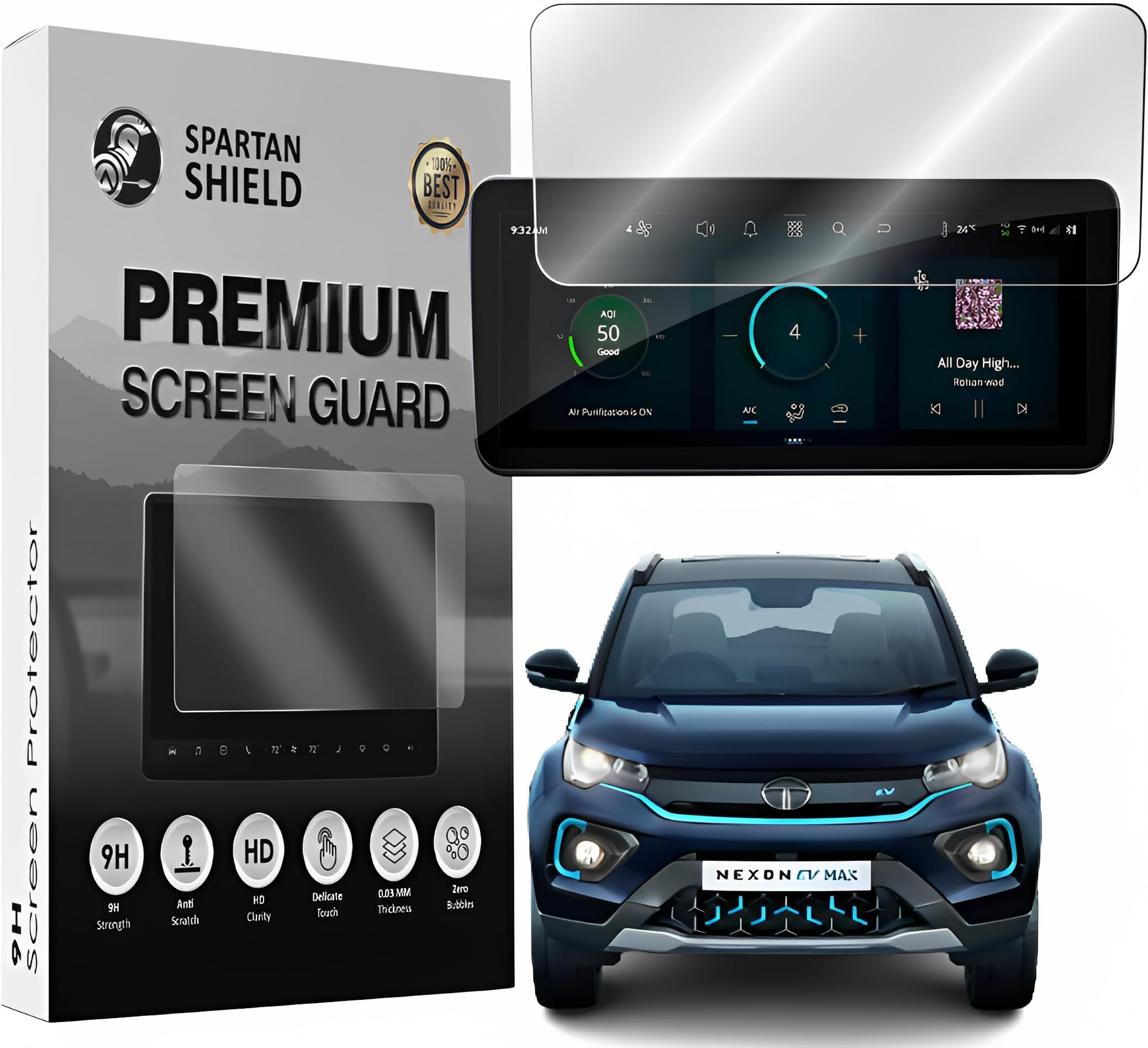 Spartan Shield TouchScreen Protector For TATA HARRIER 2023 FACELIFT (10 ...