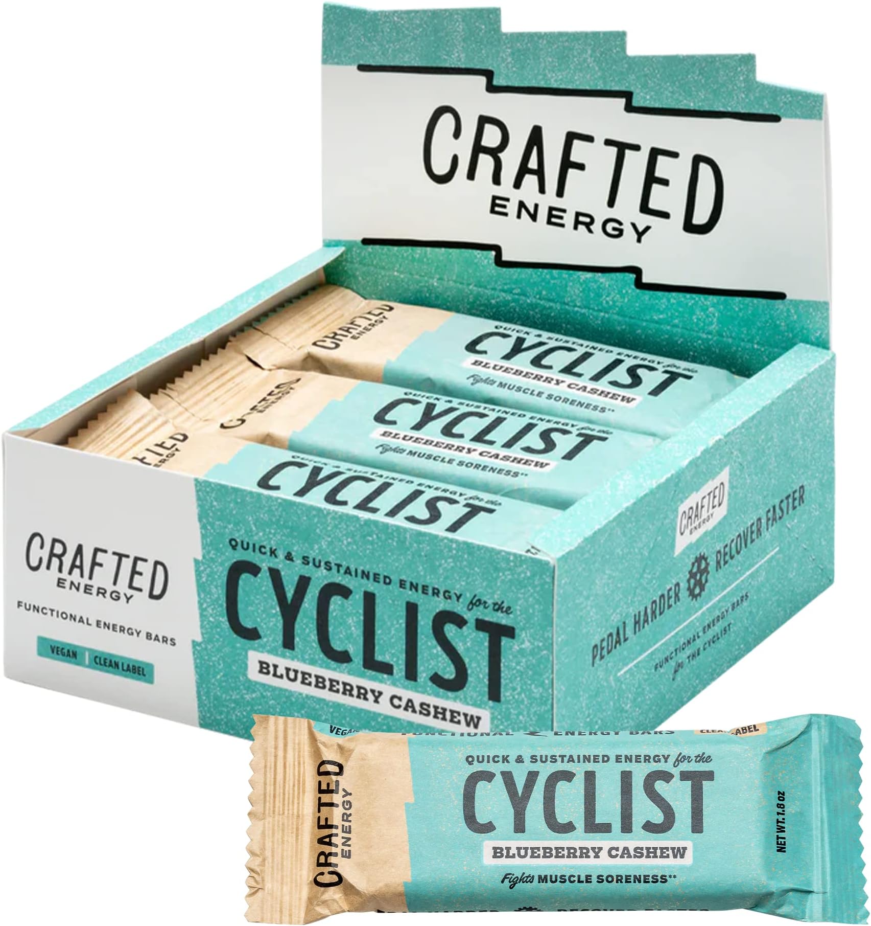 Amazon.com : Verb Energy - Peanut Butter Cookie Caffeinated Snack Bars ...