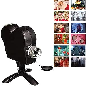 Halloween Christmas Hologram Window Projector Light, 12 Movies Festival ...