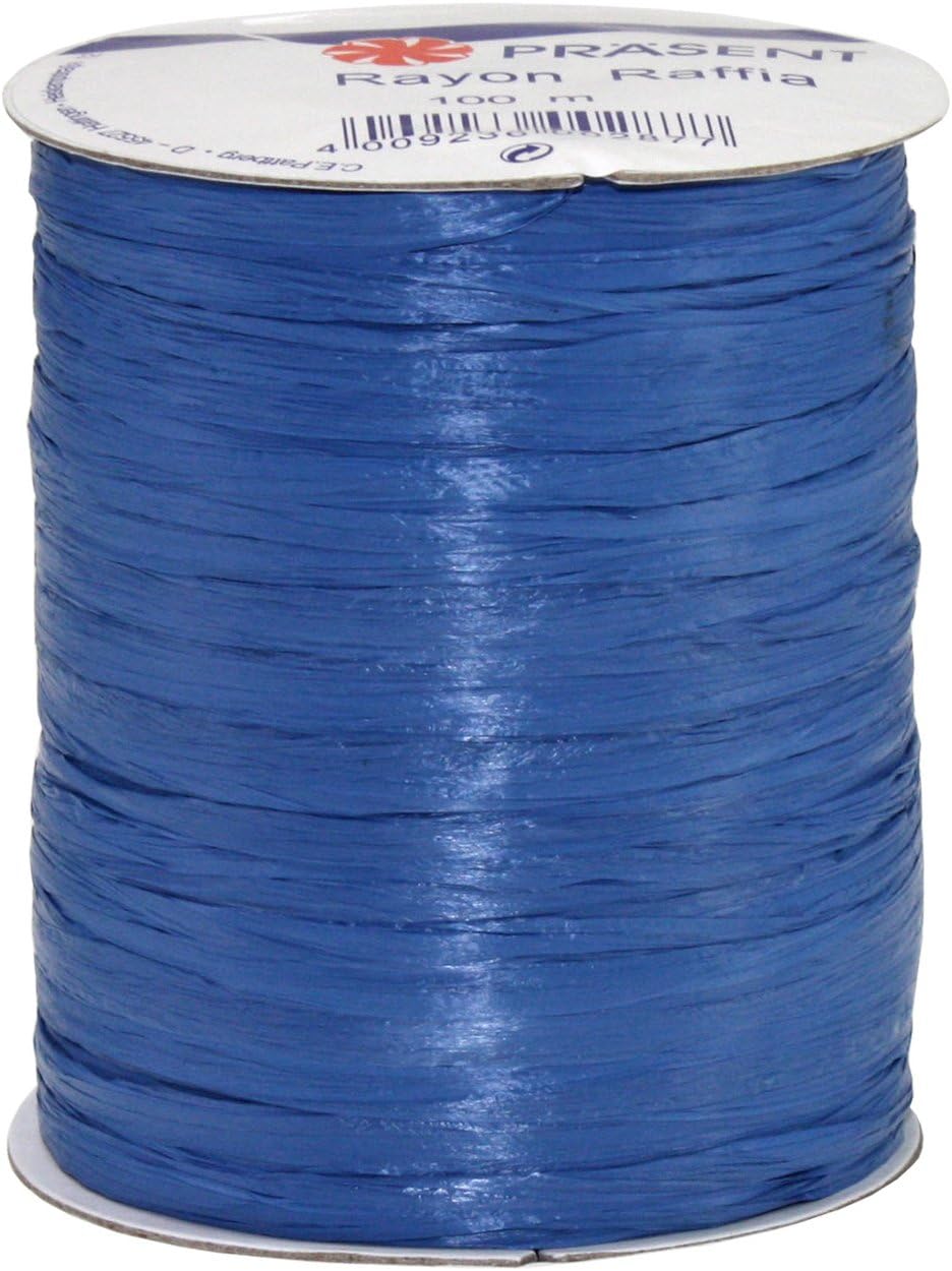 Morex Ribbon Rayon Raffia Fabric Ribbon Spool, 100-Yard, Royal Blue ...