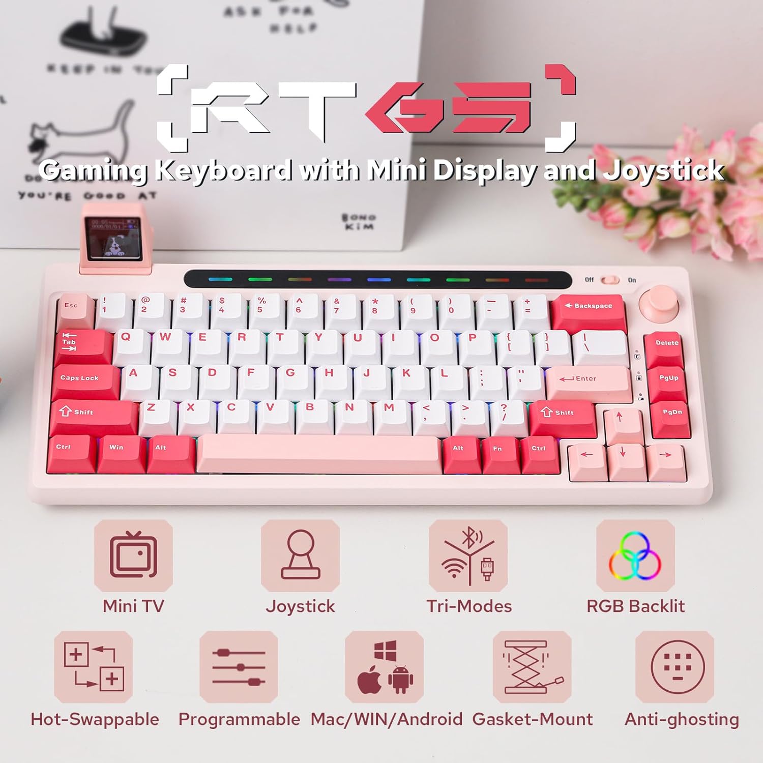 EPOMAKER RT65 Wireless Gaming Keyboard, Tri-Mode 65% Australia | Ubuy