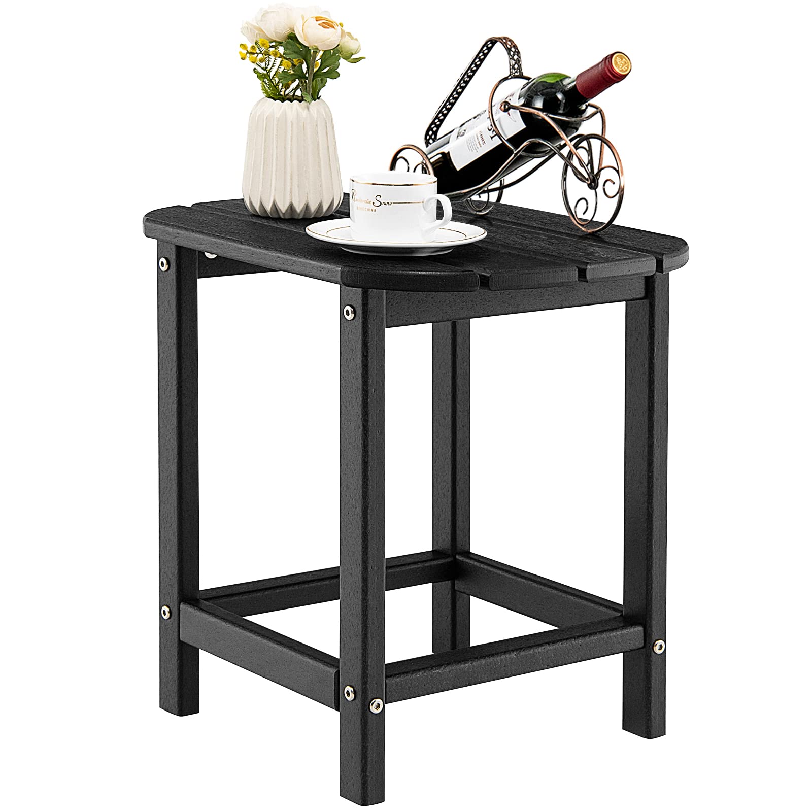 Costway 46cm Adirondack Outdoor Side Table, Weather Resistant End Table ...